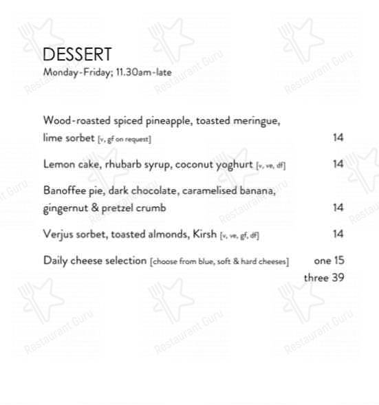 Menu at Sterling Woodfire Eatery & Bar, Wellington