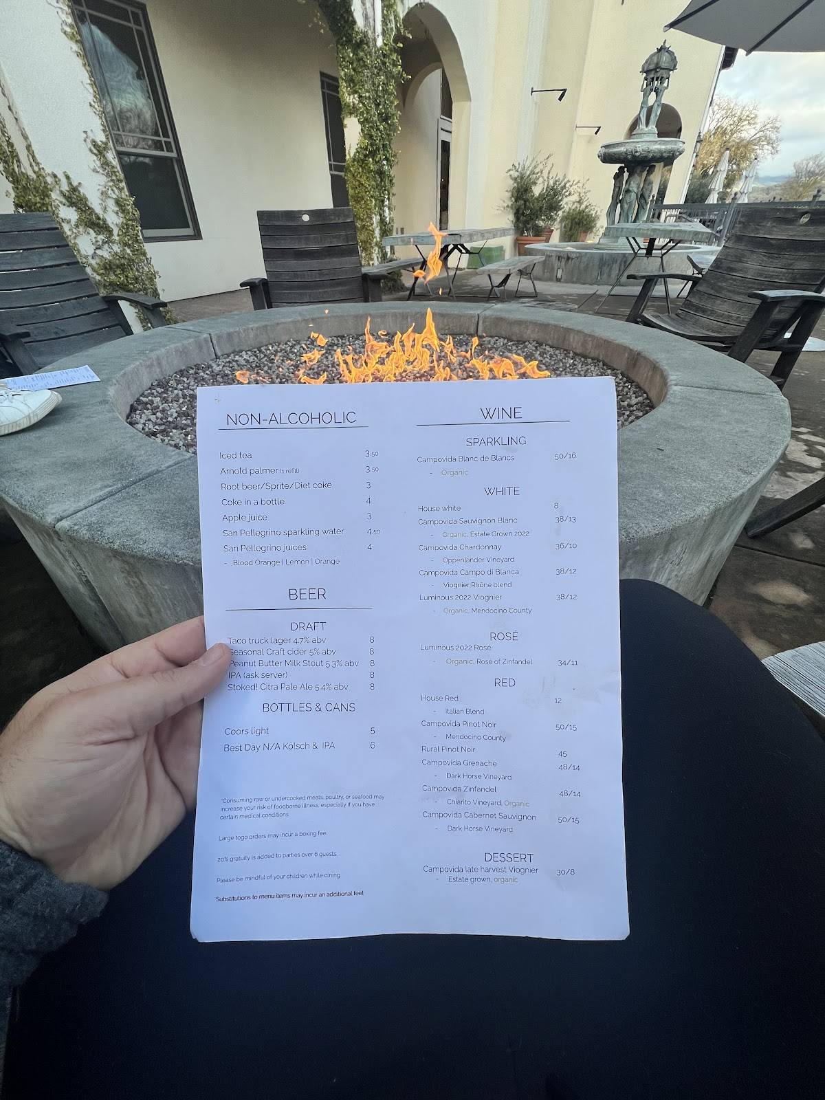 Menu at Stock Farm Hopland pizzeria, Hopland