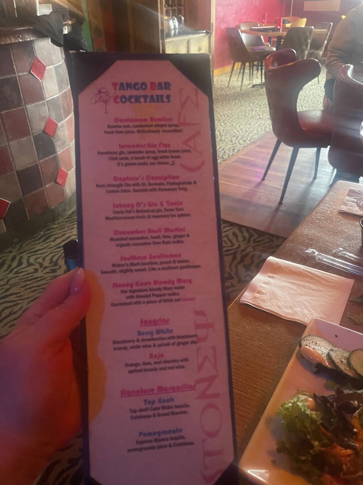 Menu at Stoney Knob Cafe, Weaverville