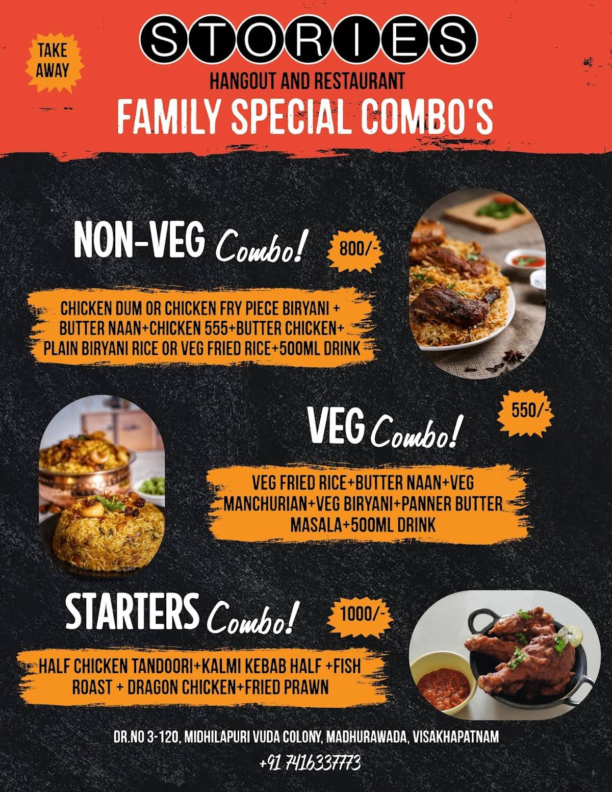 Menu at Stories Hangout Restaurant, Visakhapatnam