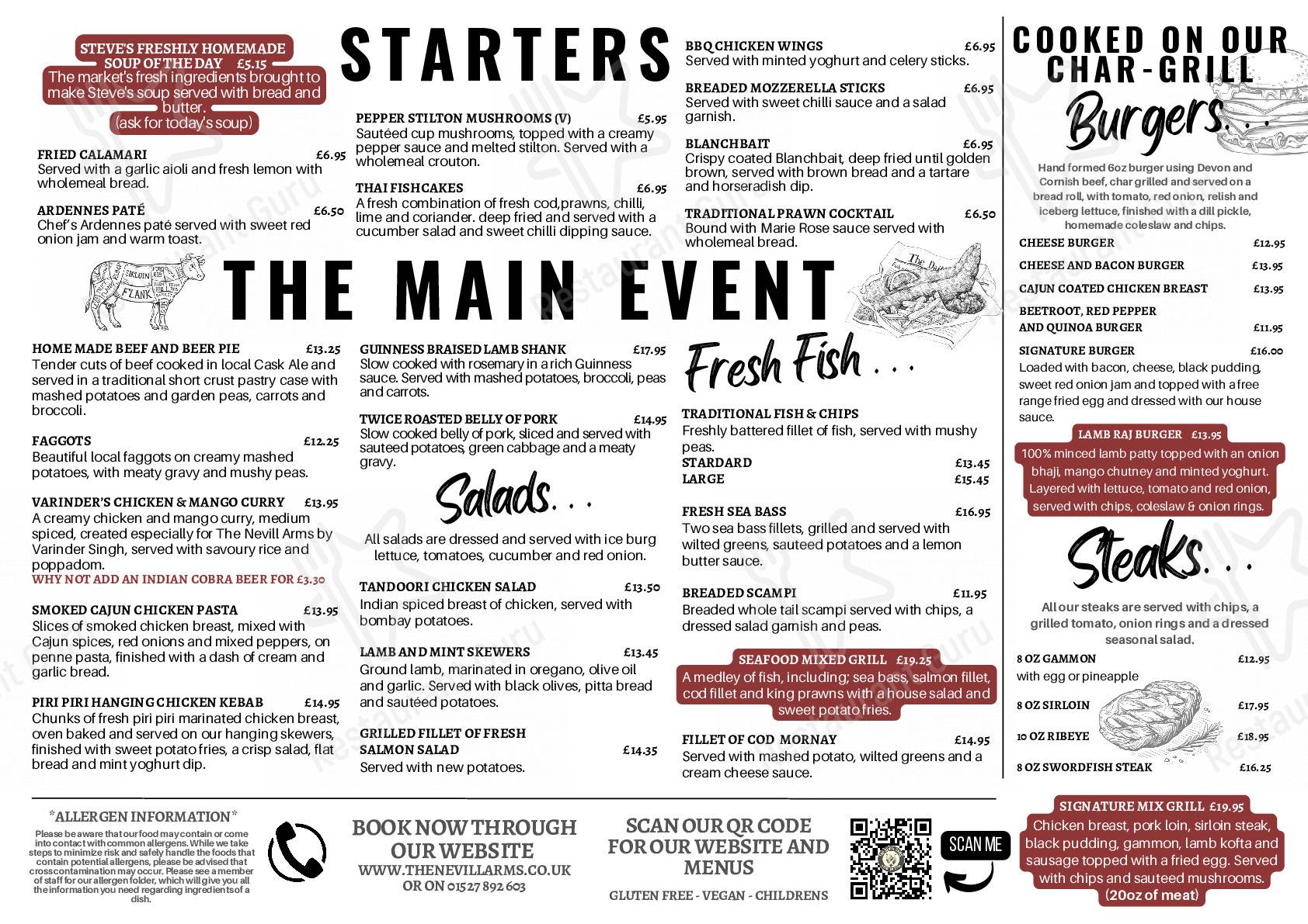 Menu at Stowe Gardens National Trust Cafe, Buckingham