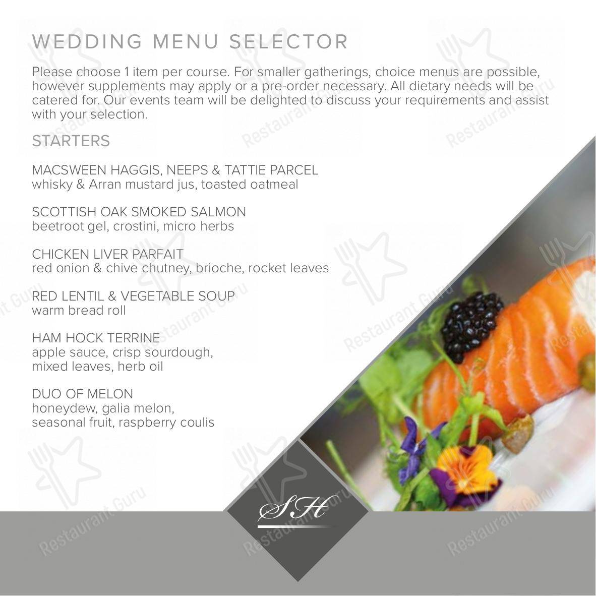 Menu at Strathaven Hotel Strathaven restaurant, Strathaven