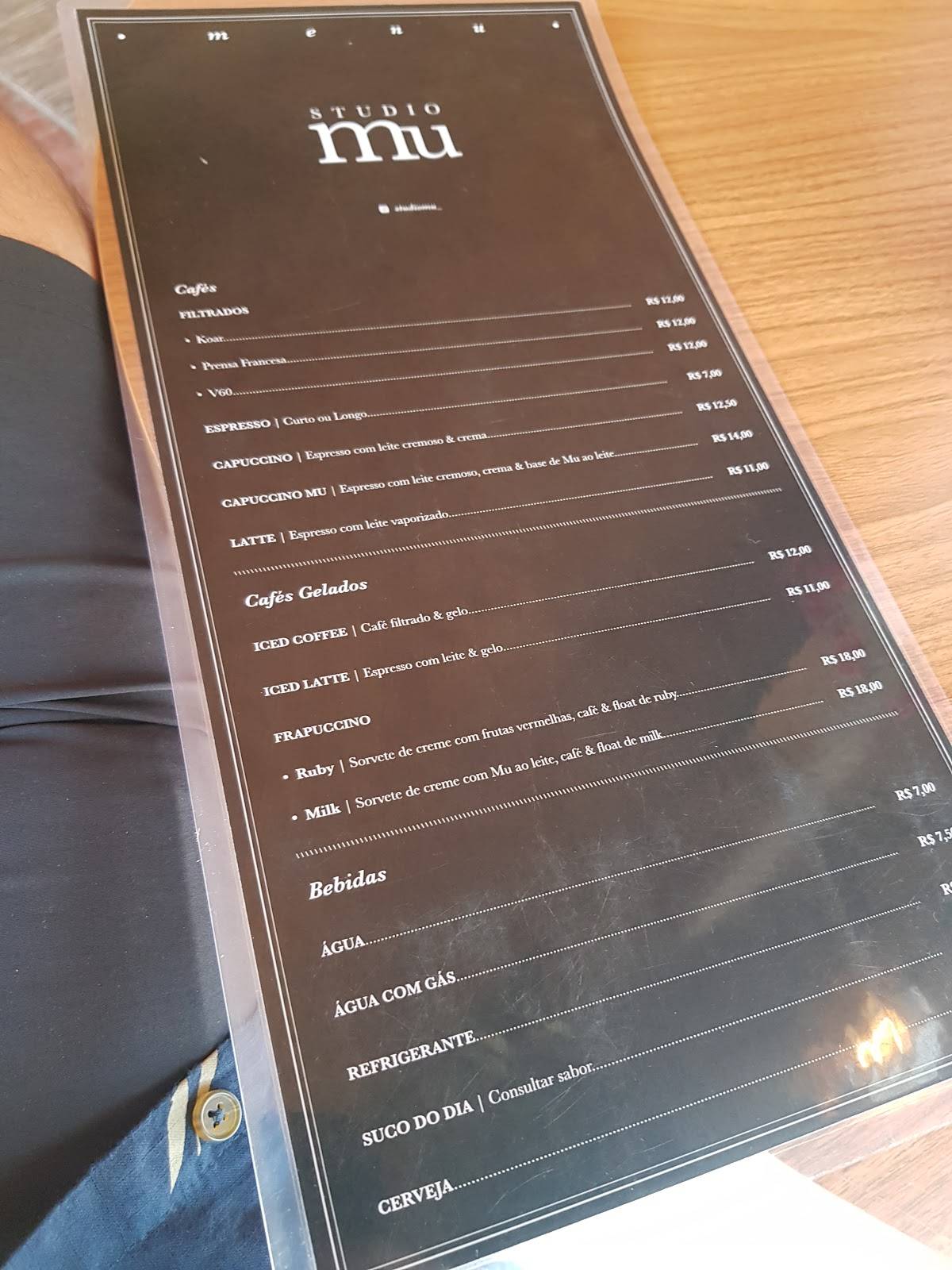 Menu em Studio Mu restaurante, Recife