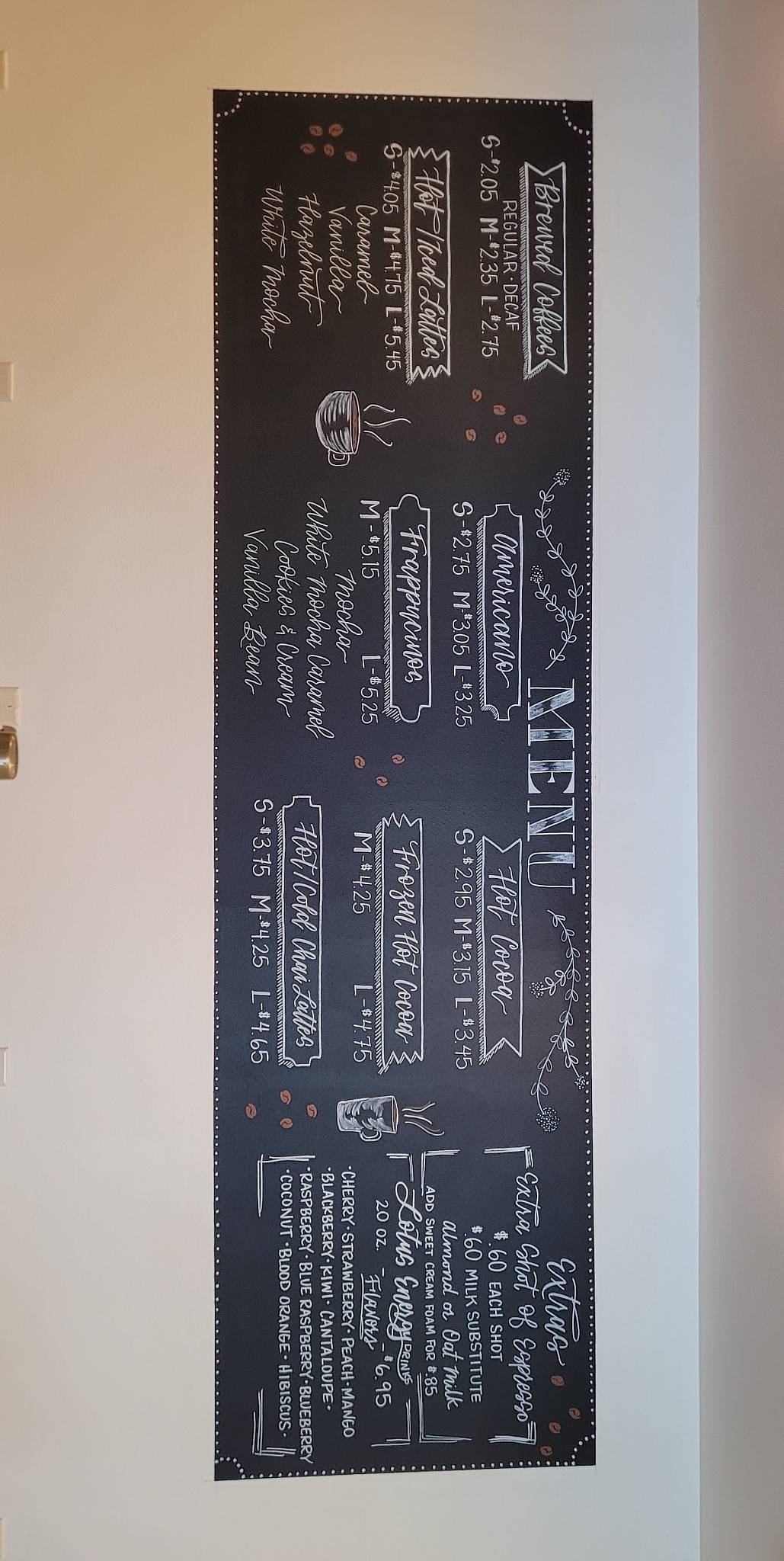 Menu at Sunrise Roast Coffee House, Strum