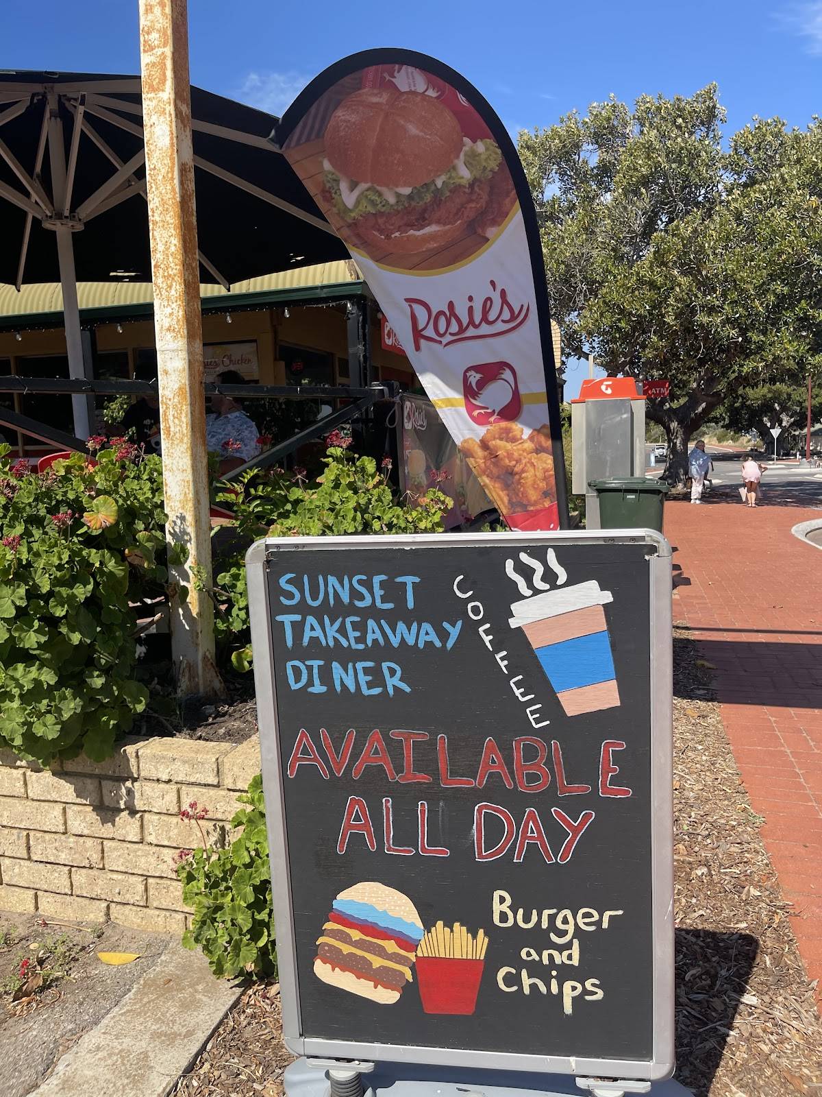 Menu at Sunset Takeaway Diner & Rosie's Chicken restaurant, Dongara