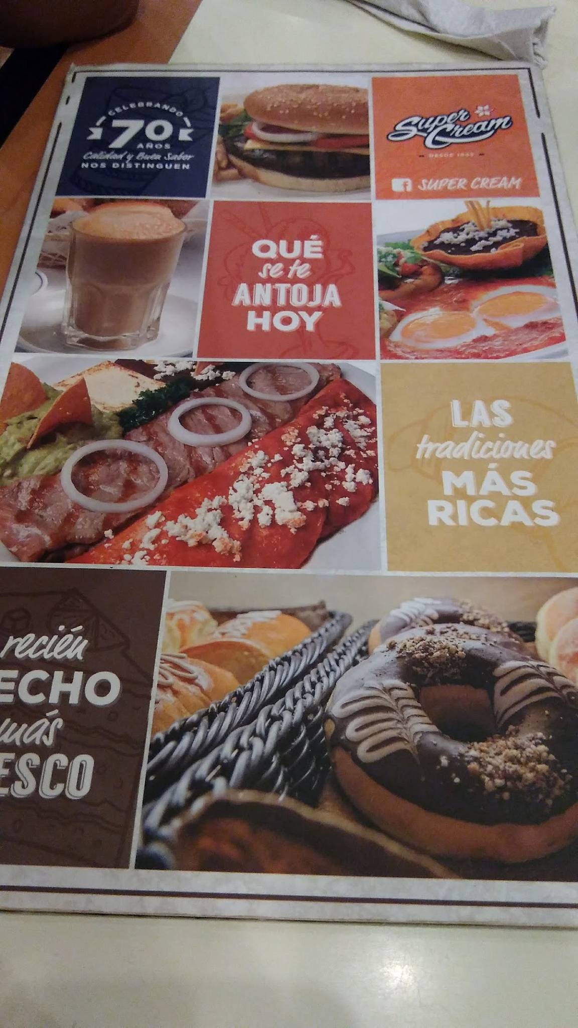 Carta del restaurante Super Cream Centro Histórico, Tampico