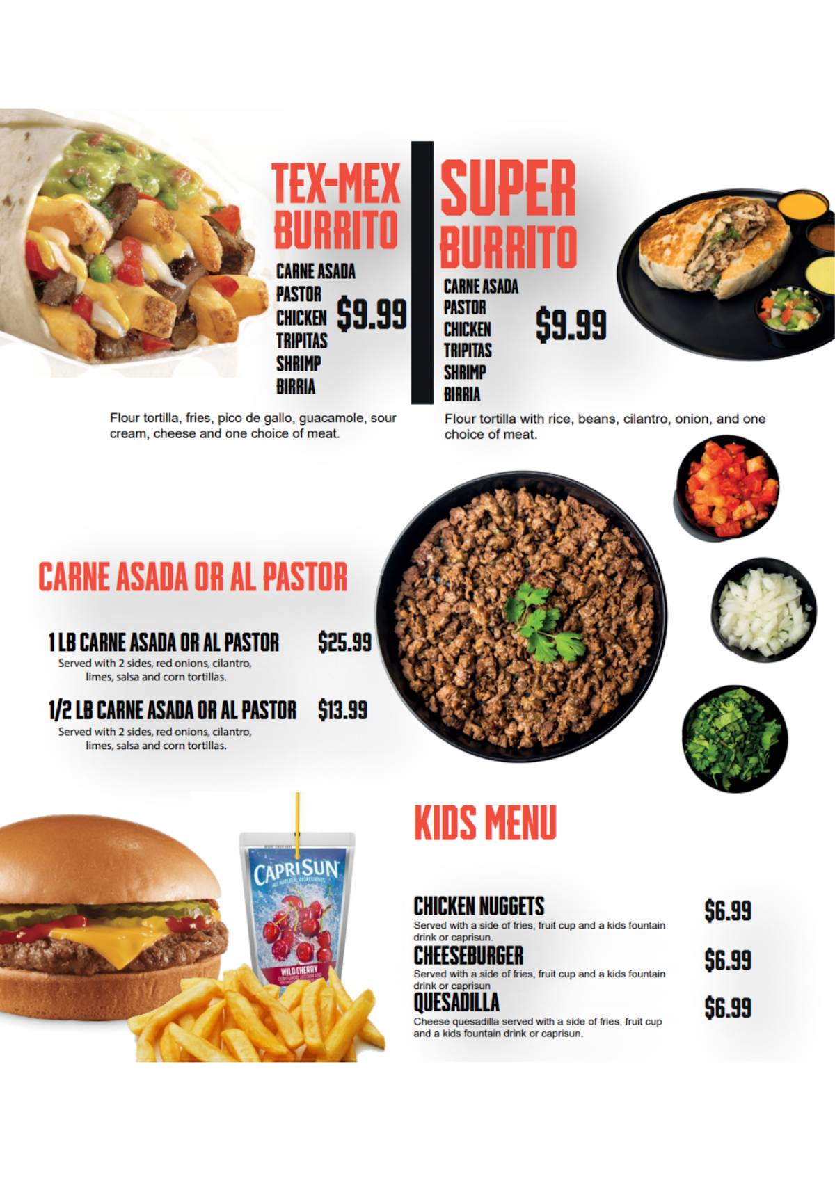 Menu at Super Pollo Levelland desserts, Levelland
