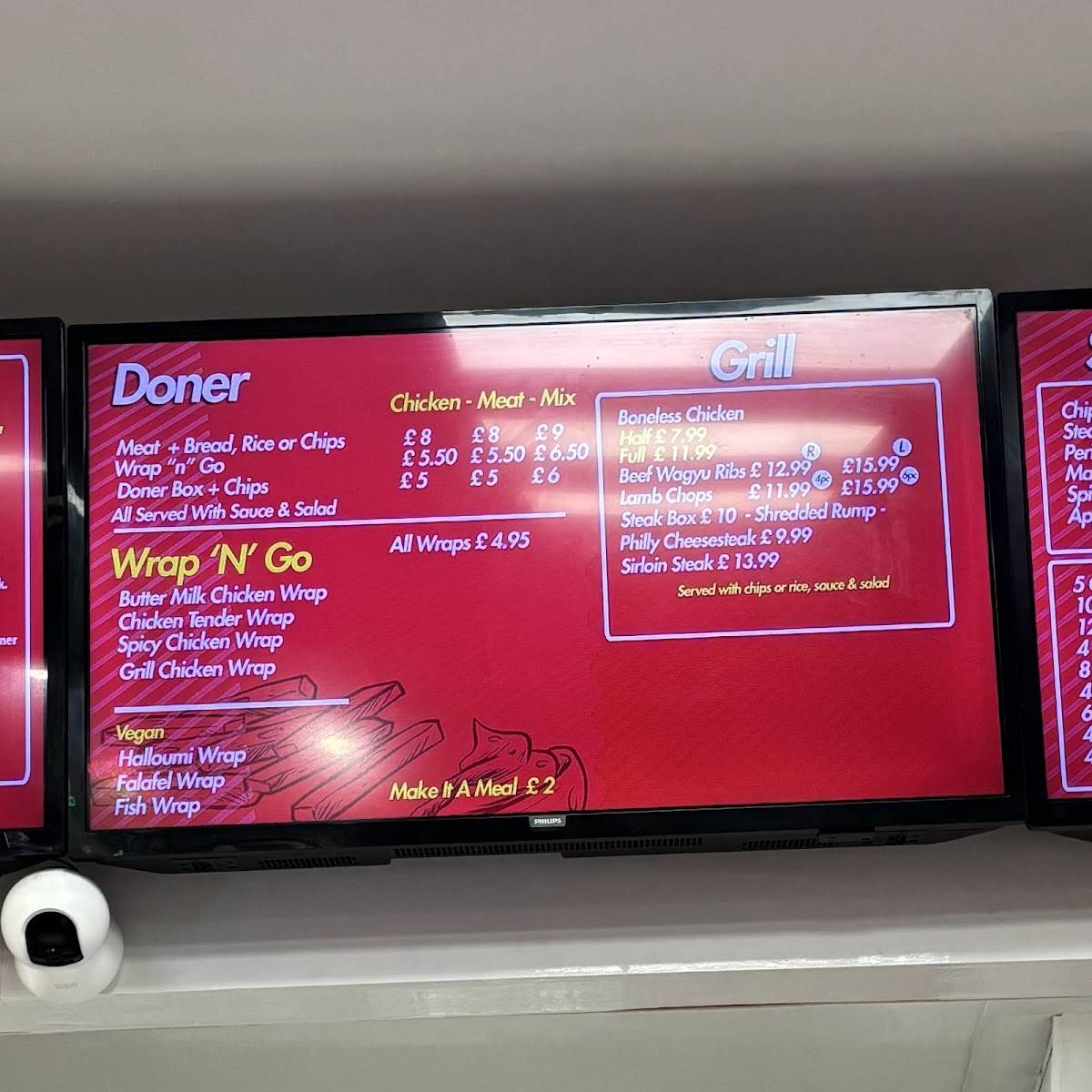 Menu at Supreme restaurant, London, 63 Brick Ln