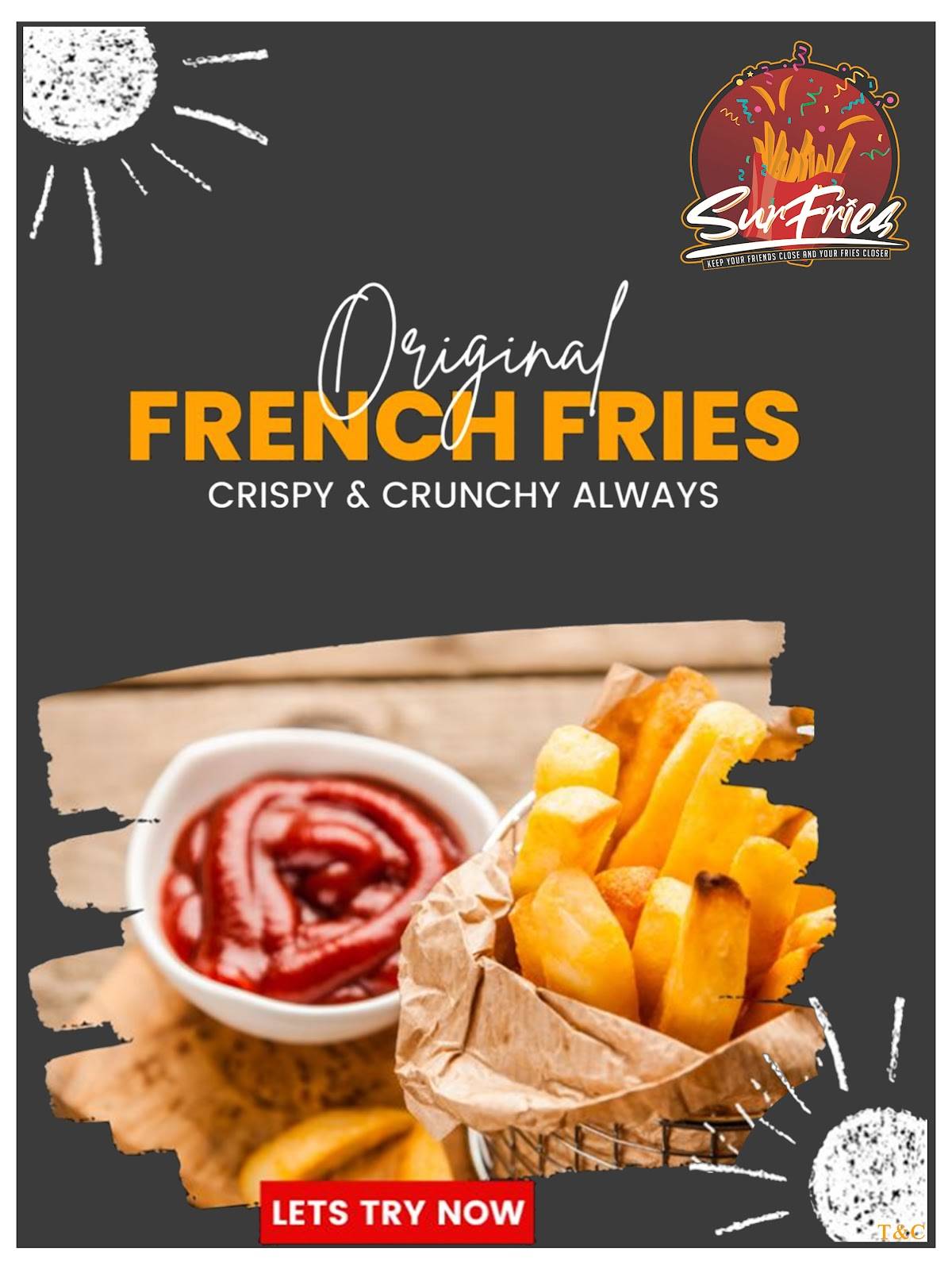 Menu at Sur Fries Cafe, Coimbatore