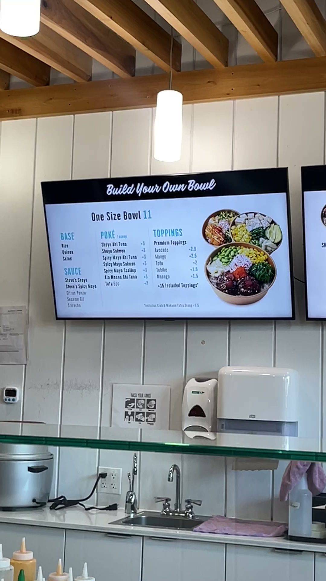 Menu at Steve's Poké Bar, Surrey, 152 St #4A