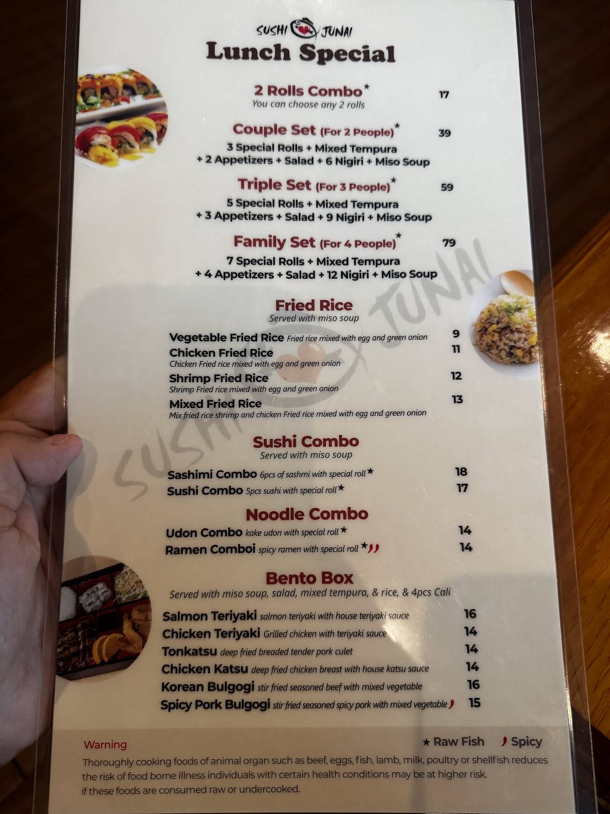 Menu at Sushi Junai 2 restaurant, Austin, W Parmer Ln #100