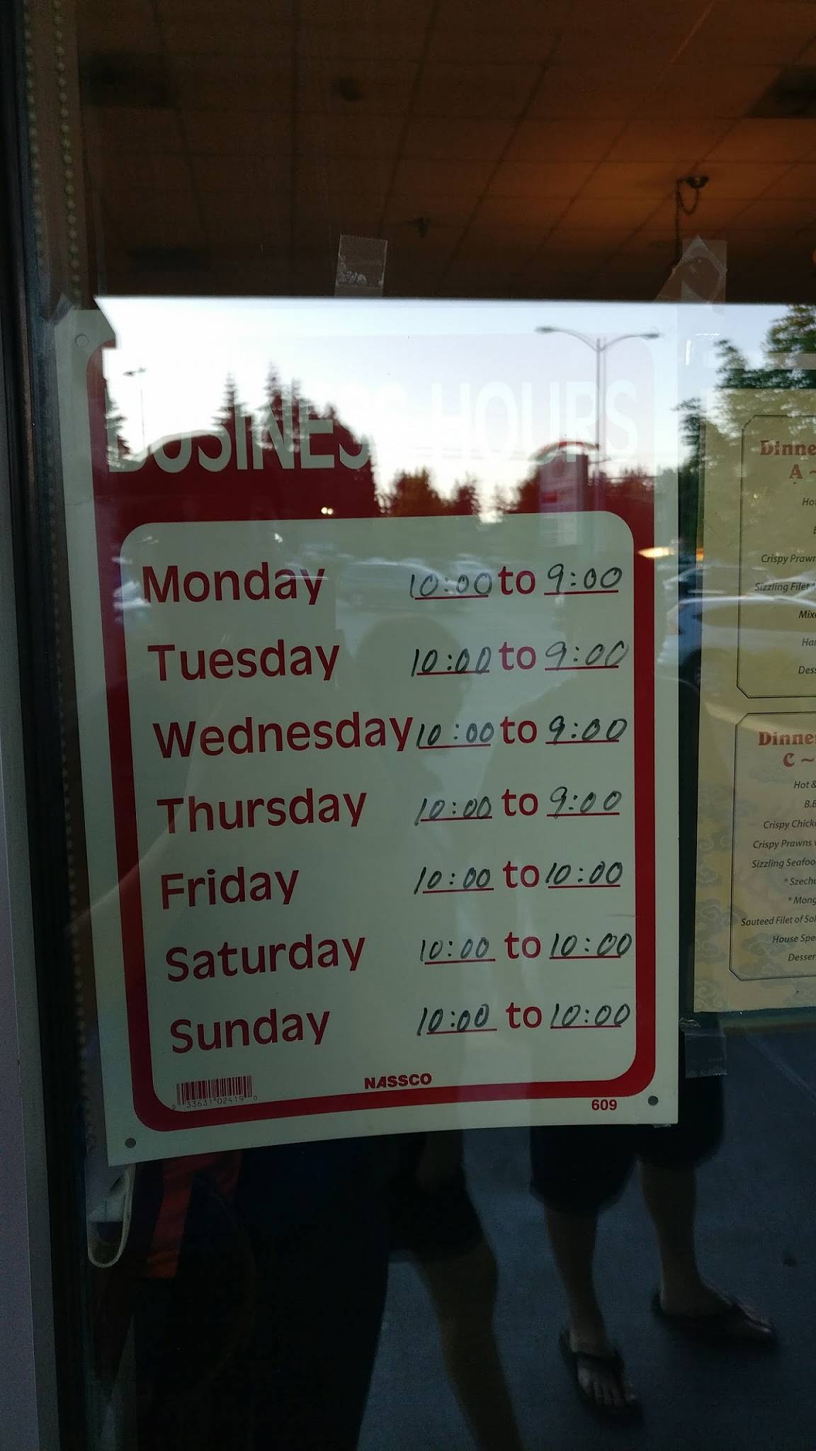 Menu at T & T Seafood Restaurant, Edmonds