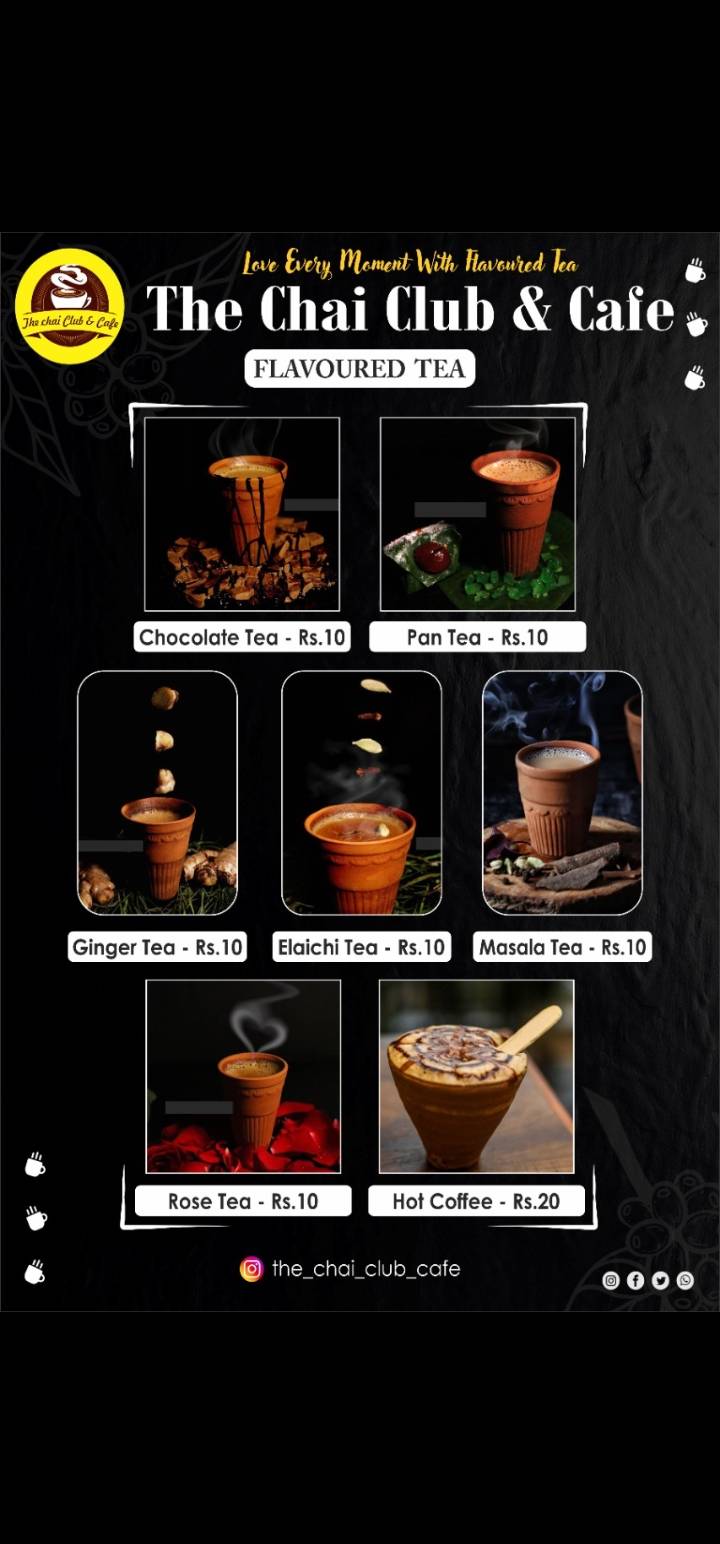 Menu at THE CHAI CLUB & CAFE, Saswad