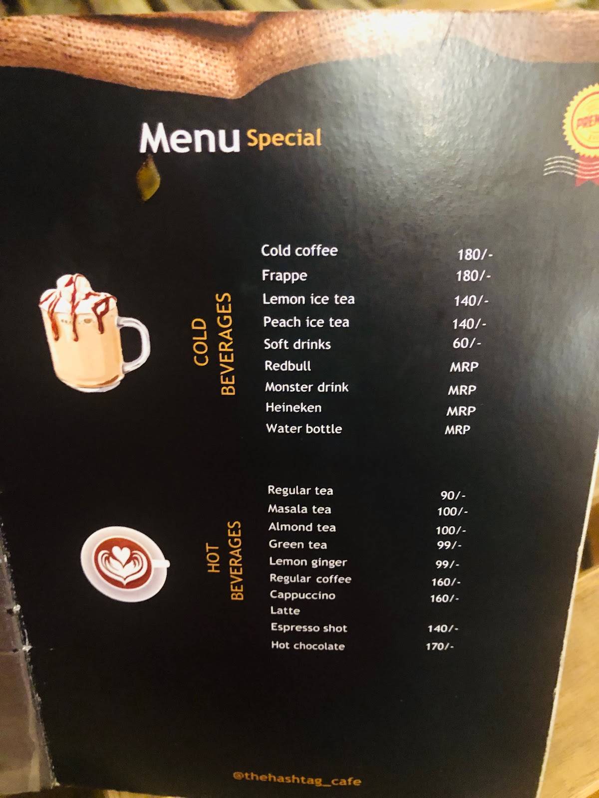 Menu at The Hashtag Cafe KPHB, Hyderabad