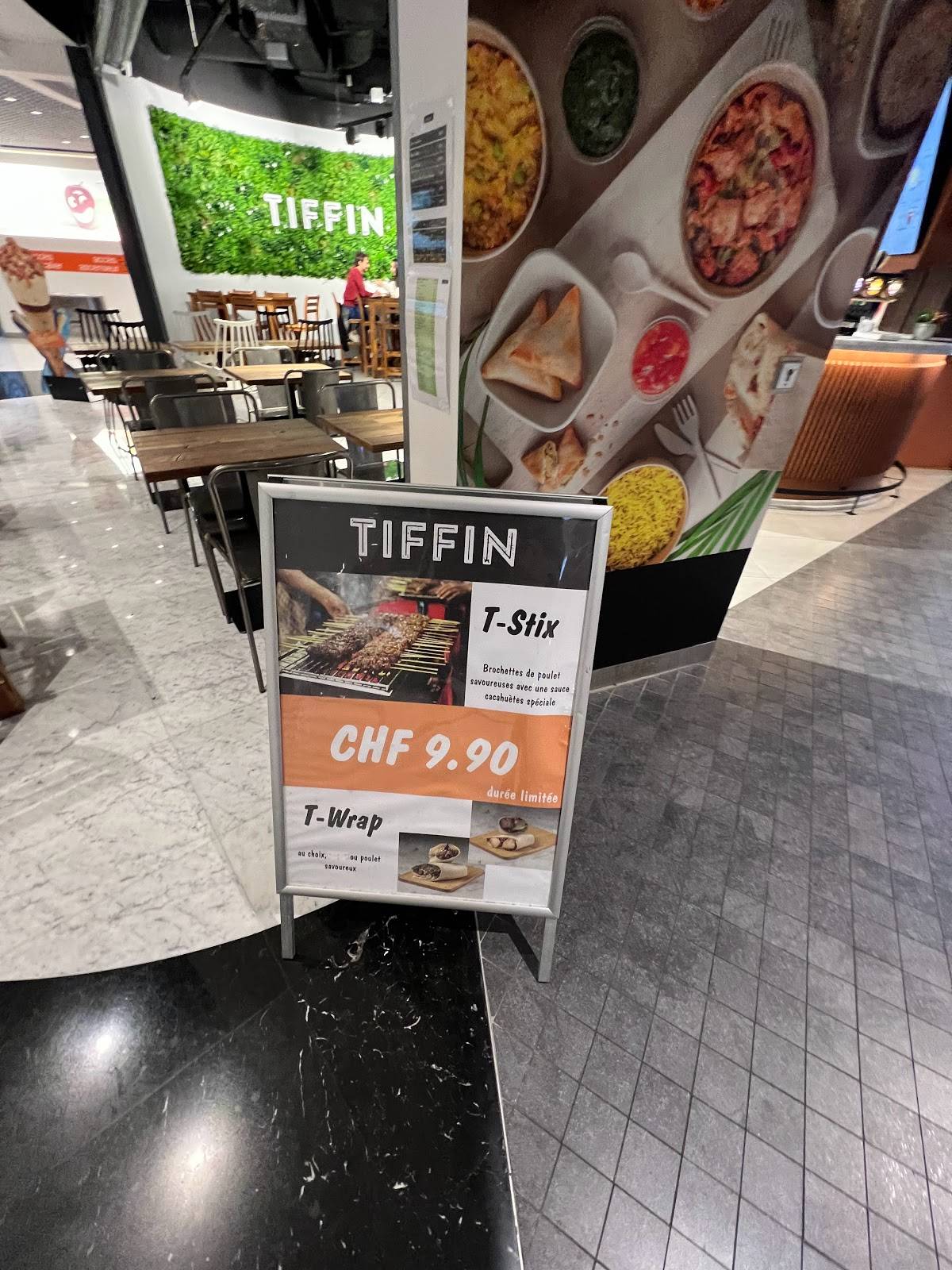 Menu at TIFFIN, Geneva
