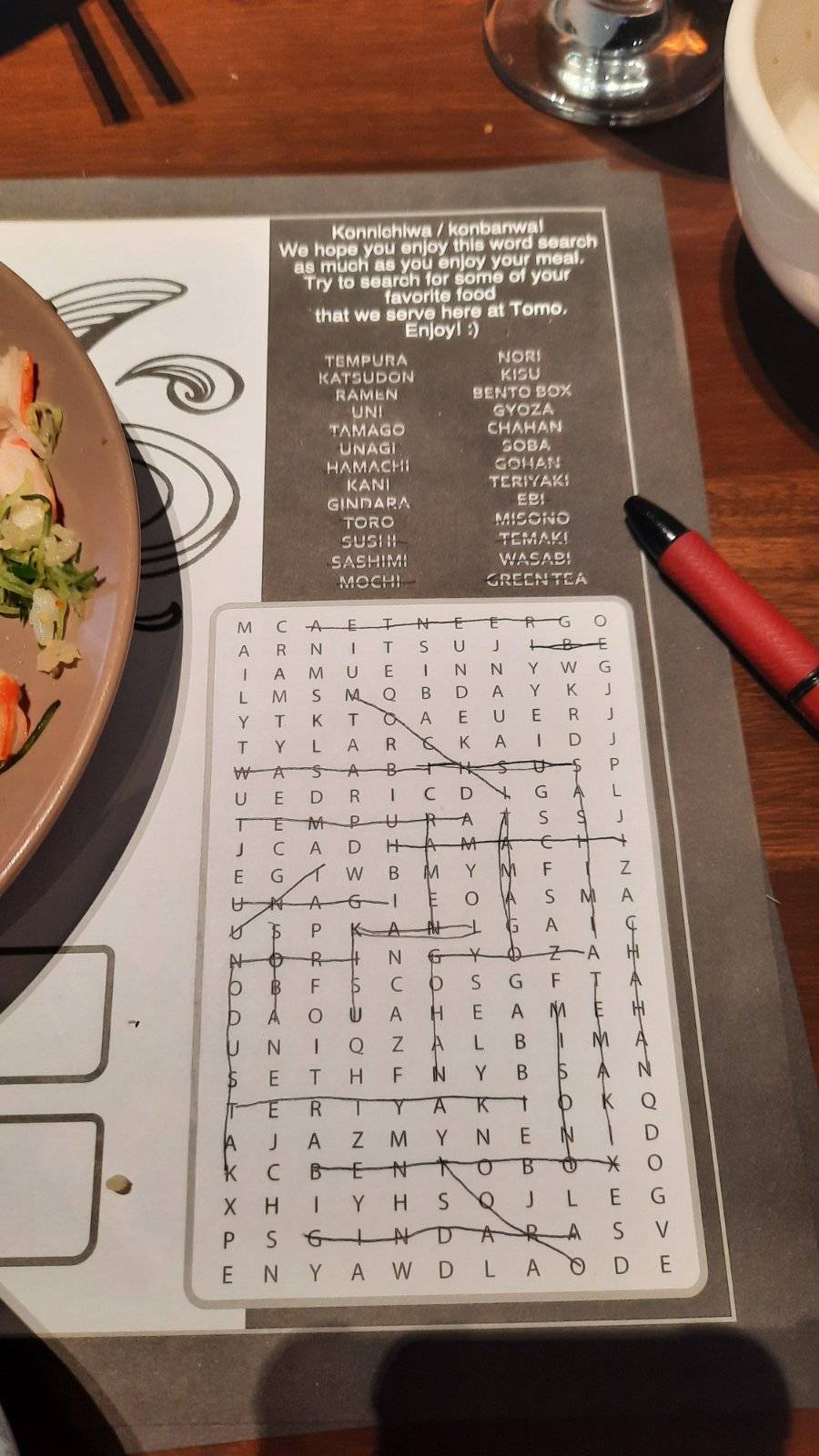 Menu at TOMO Japanese Dining restaurant, Quezon City