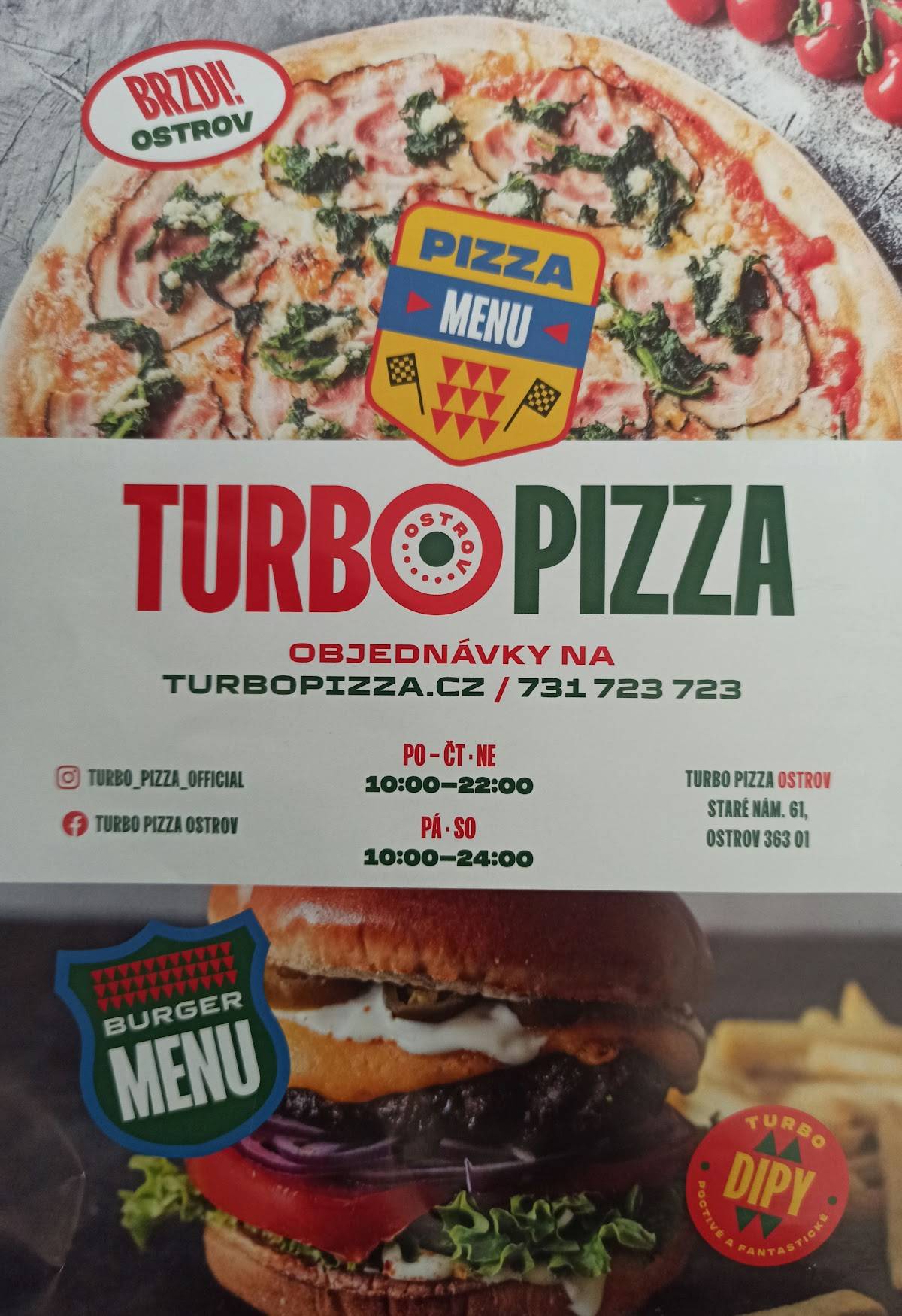 Menu at TURBO PIZZA OSTROV restaurant, Ostrov