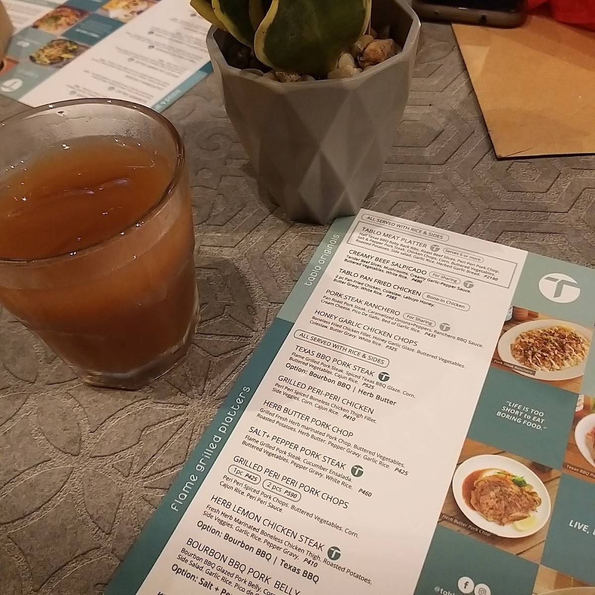 Menu at Tablo Kitchen x Cafe - BF Homes, Parañaque City, Parañaque
