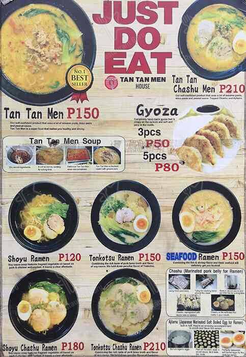 Carta del restaurante TAN TAN MEN HOUSE, Makati, The Zone 7224 Malugay ...