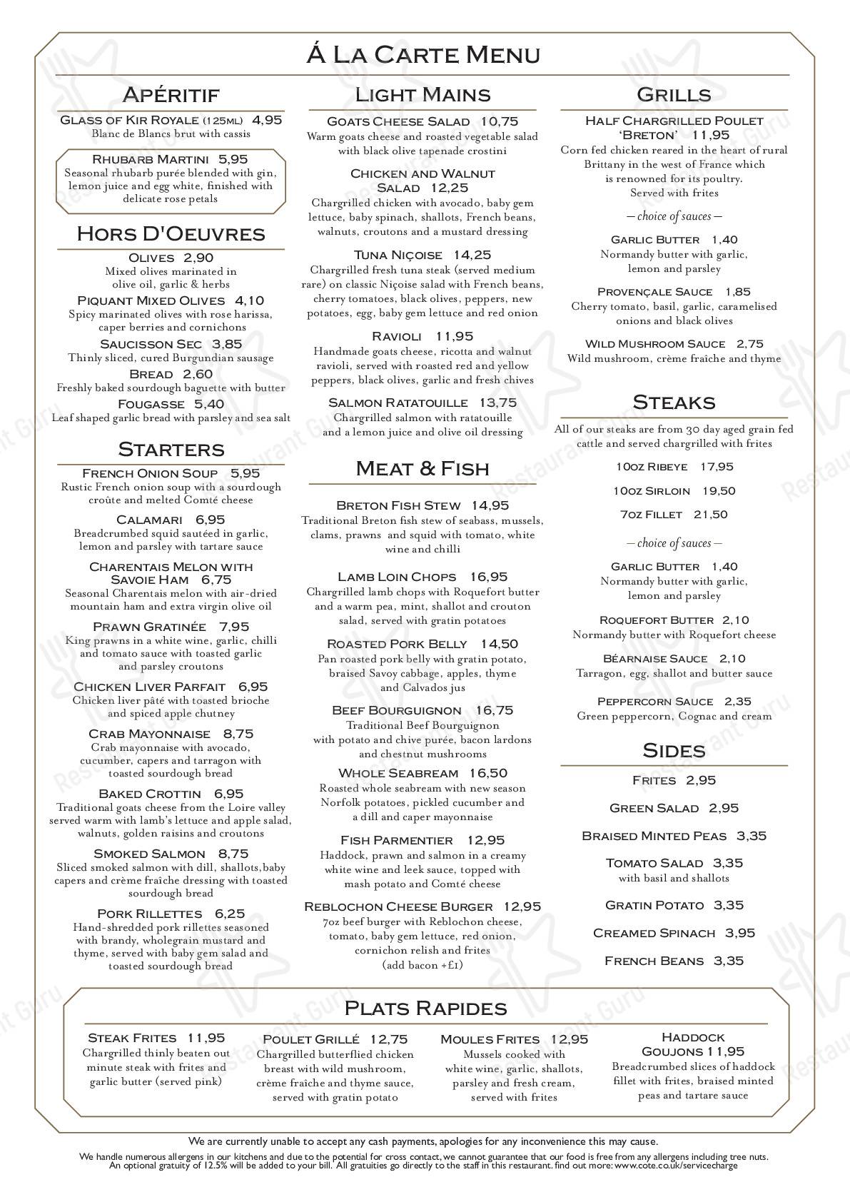 Menu at Tanhouse Farm Shop cafe, Newdigate