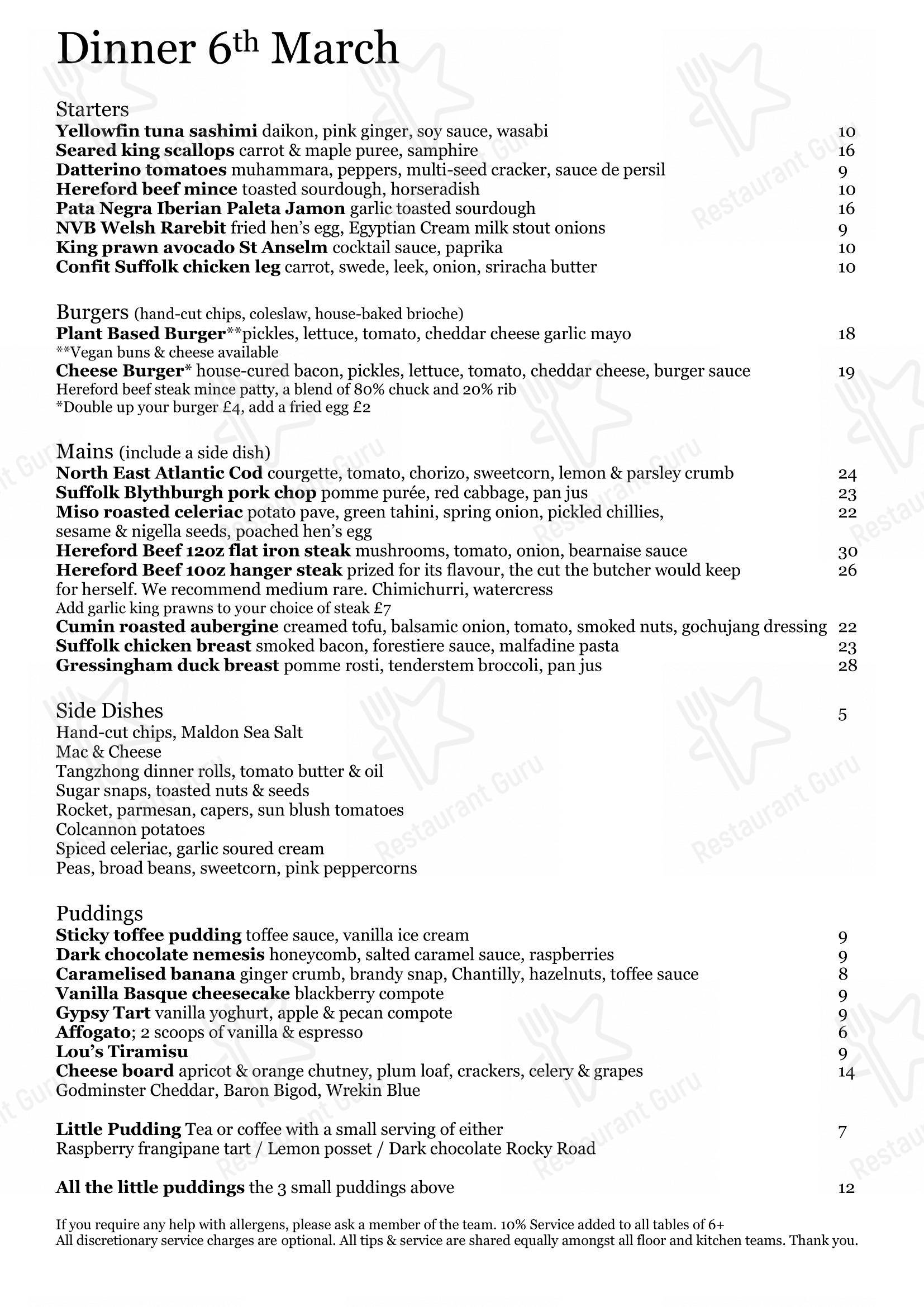 Menu at Tap and Kitchen pub & bar, Oundle