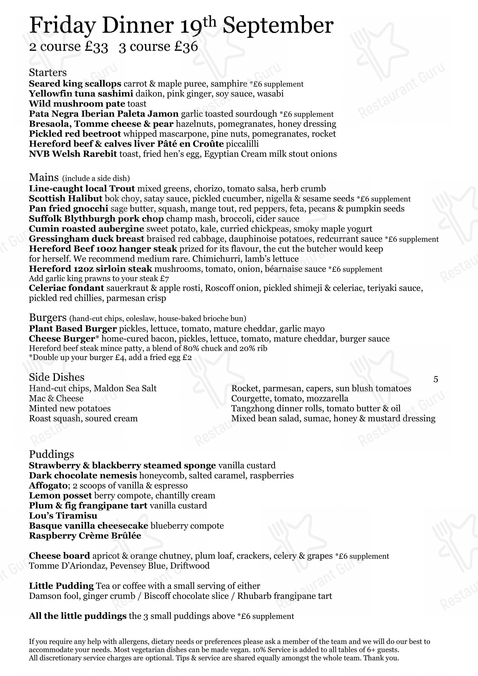 Menu at Tap and Kitchen pub & bar, Oundle