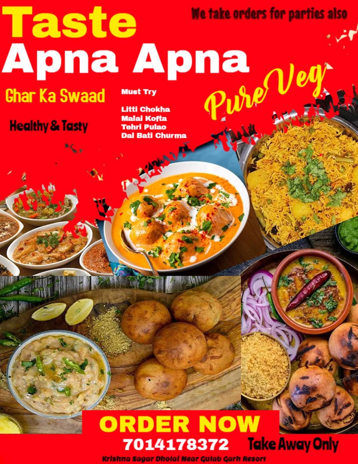 Menu at Taste Apna Apna, Jaipur