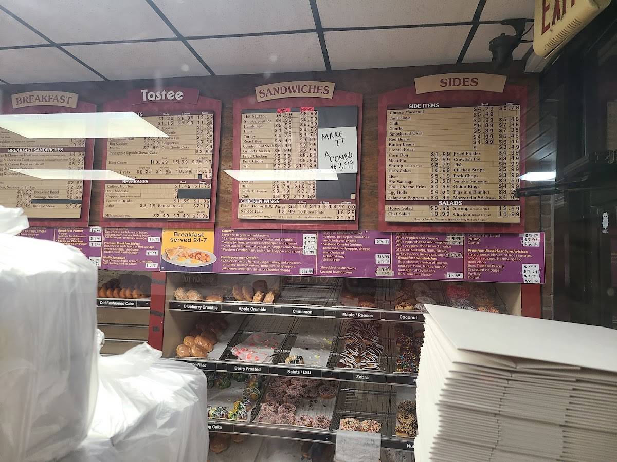 Menu at Tastee Donuts restaurant, Kenner, Loyola Dr # 2