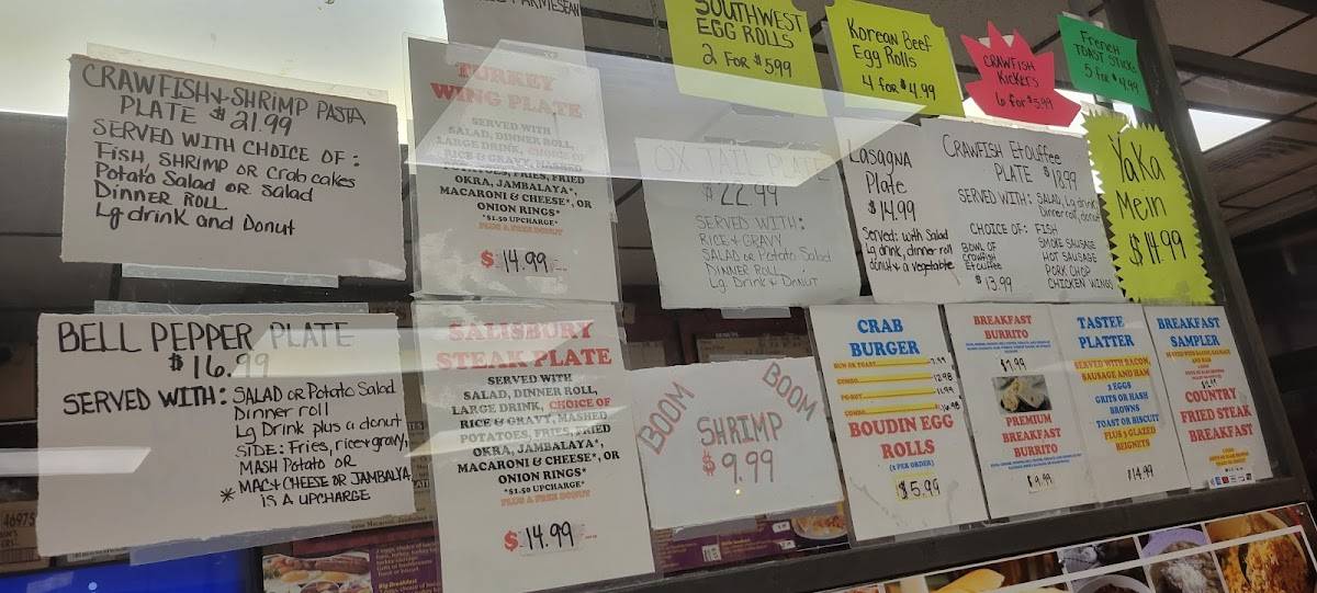 Menu at Tastee Donuts restaurant, Kenner, Loyola Dr # 2