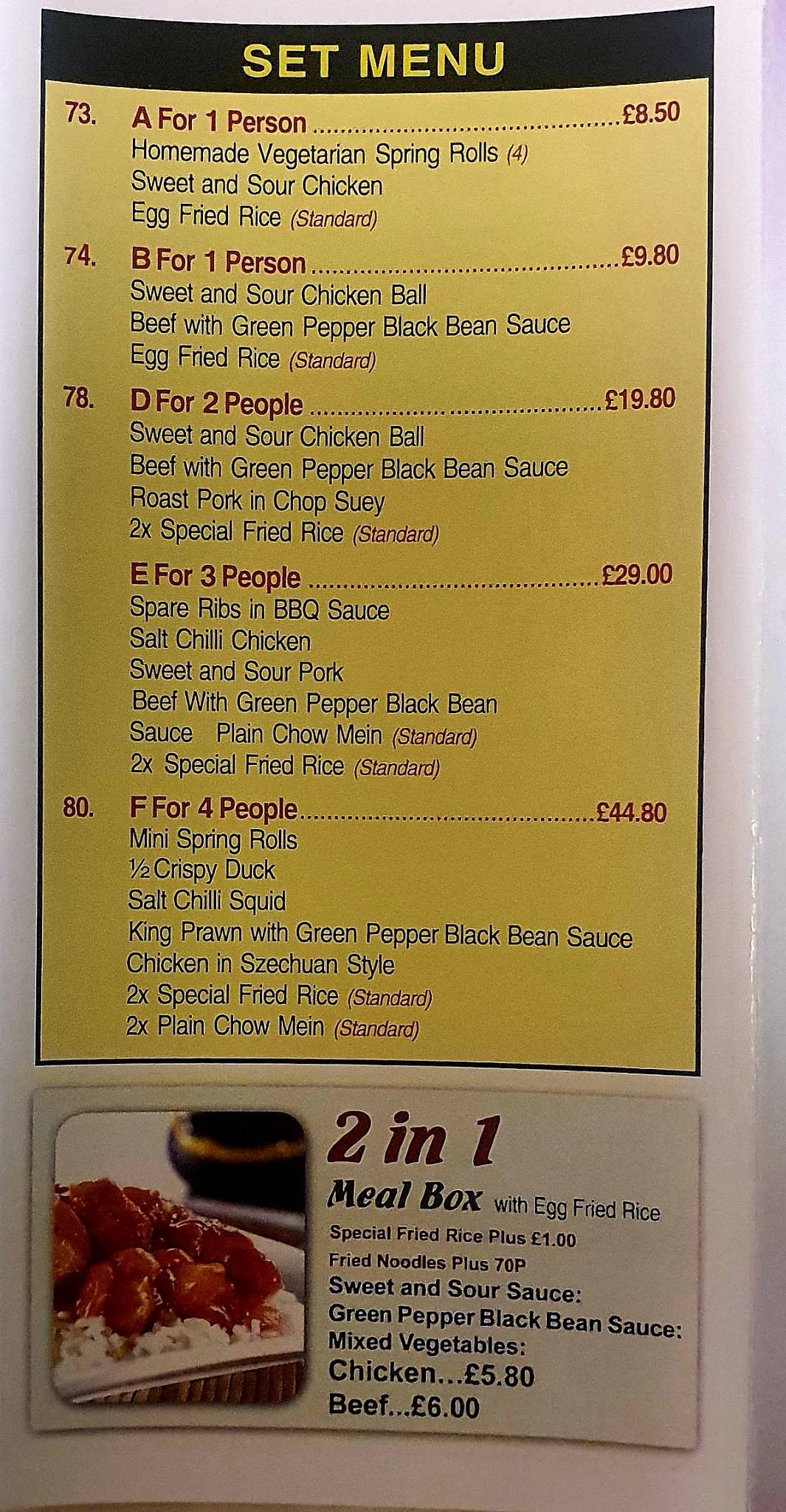 Menu at Tasty Garden restaurant, Harrow, 316 Preston Rd