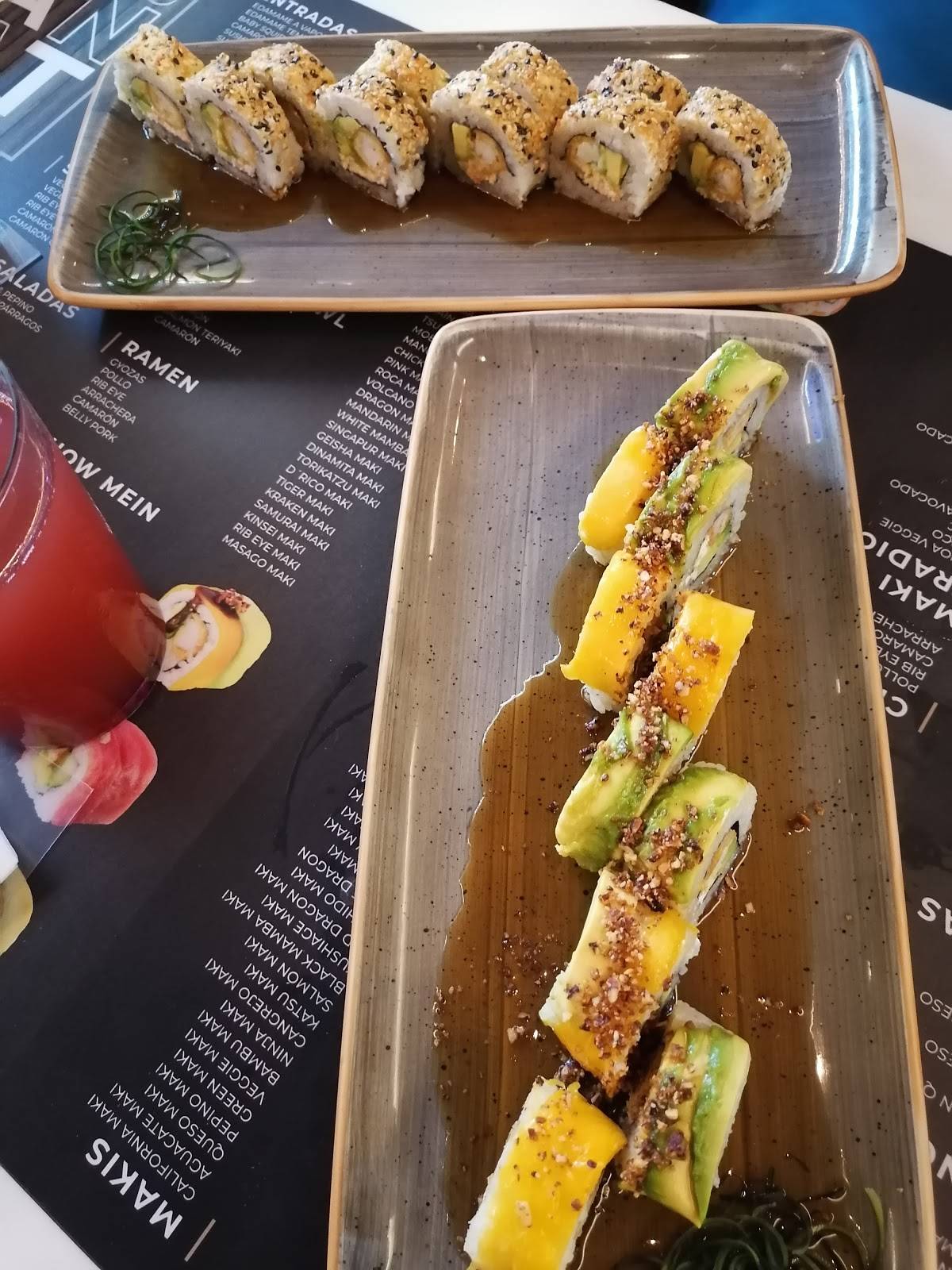 Menu at Teikit Sushi & Noodles restaurant, Mexico City, Av. Miguel ...