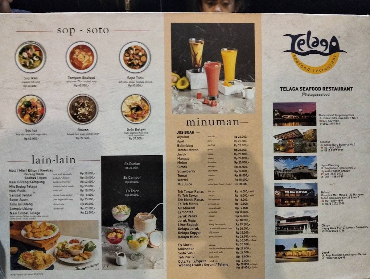 Menu at Telaga Seafood Restaurant Lavon, Wana Kerta, Happy Walk