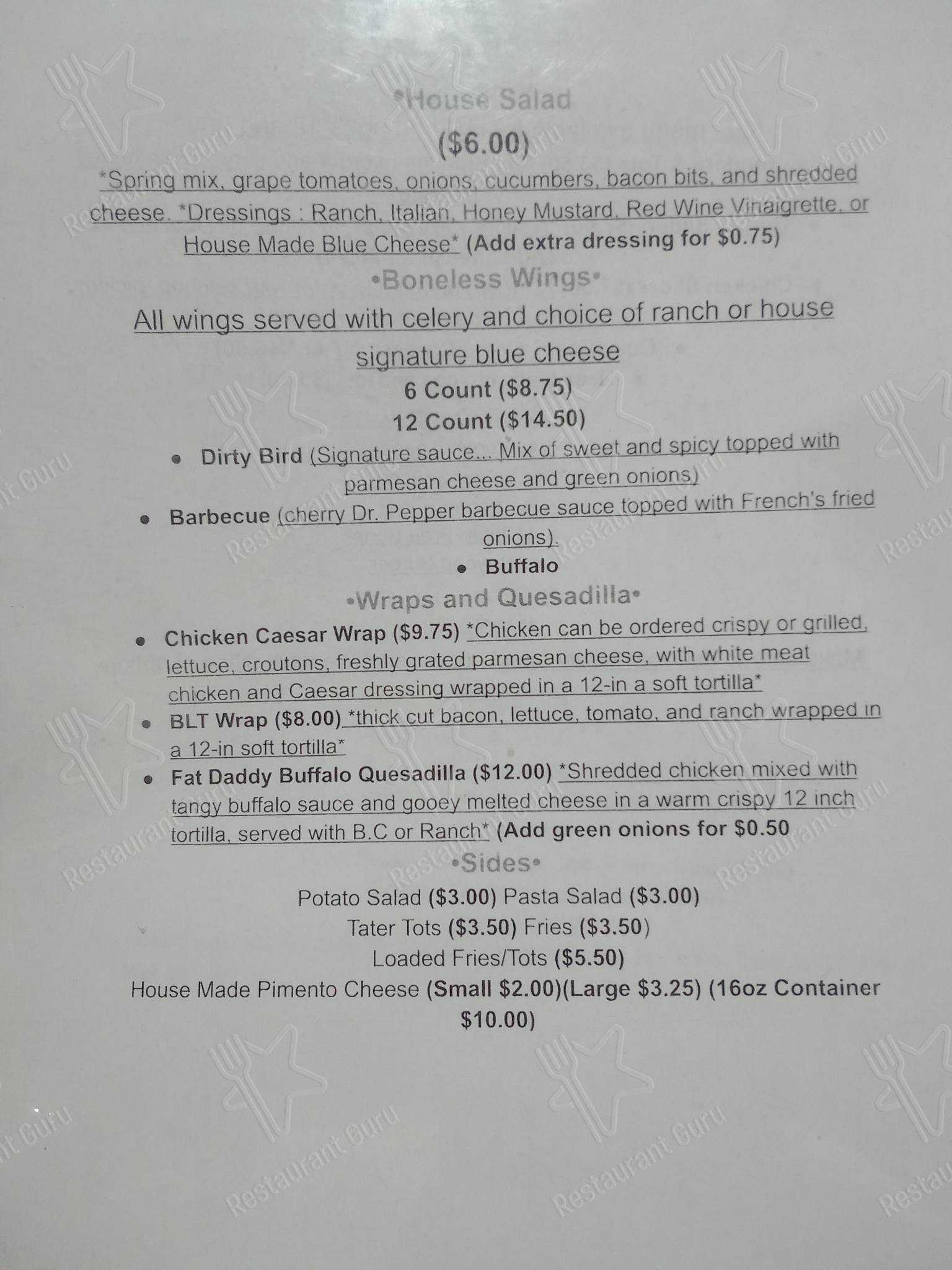 Menu at The 304 pub & bar, Fayetteville, On top / up front