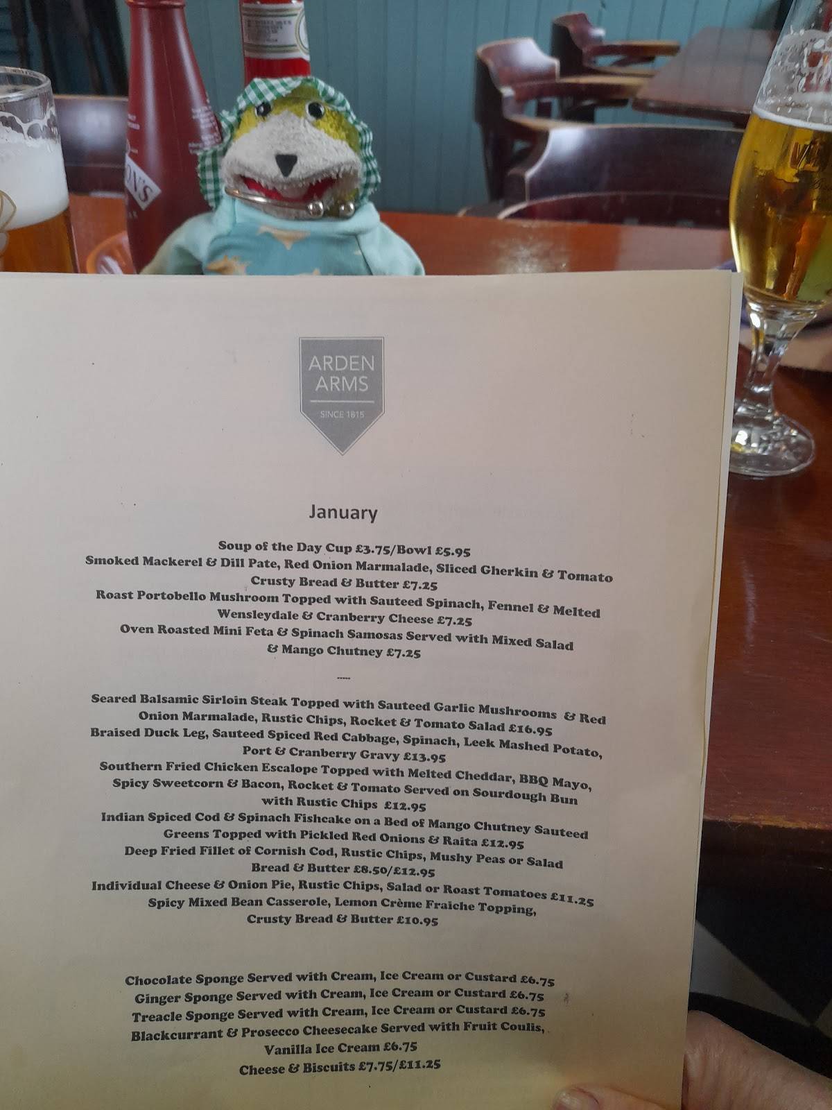 Menu at The Arden Arms pub & bar, Stockport, 23 Millgate
