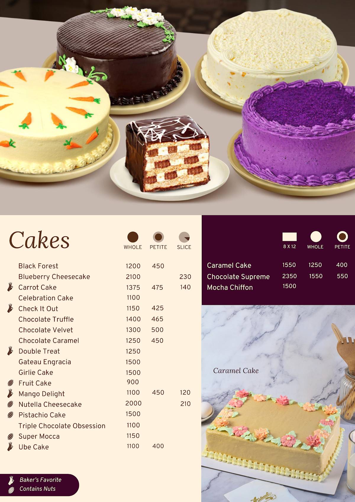 Menu at The Aristocrat Bakeshop - Roxas Blvd, Manila restaurant, Manila ...