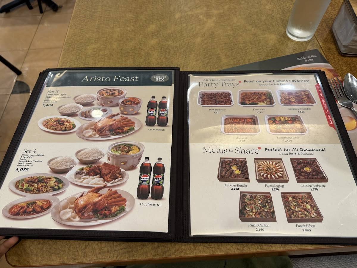 Menu at The Aristocrat Restaurant - Jupiter, Makati, 146 Jupiter
