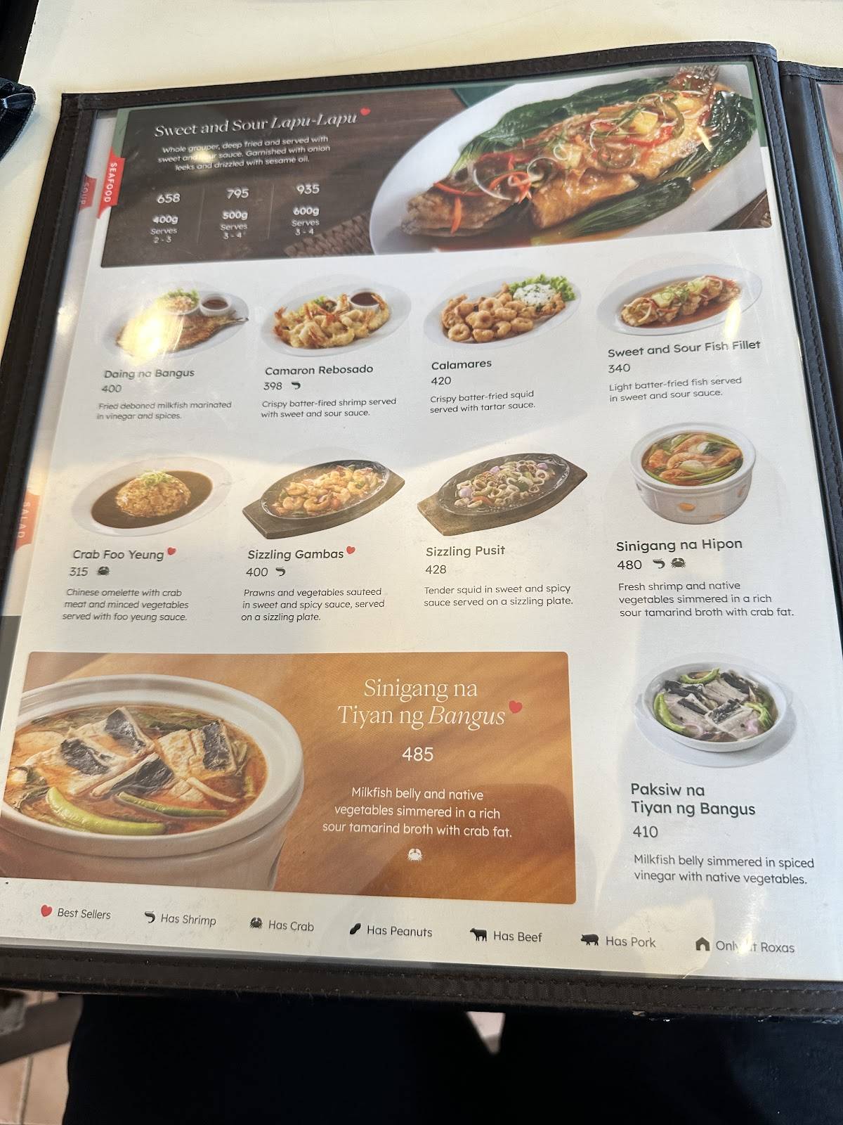 Menu at The Aristocrat Restaurant - Jupiter, Makati, 146 Jupiter
