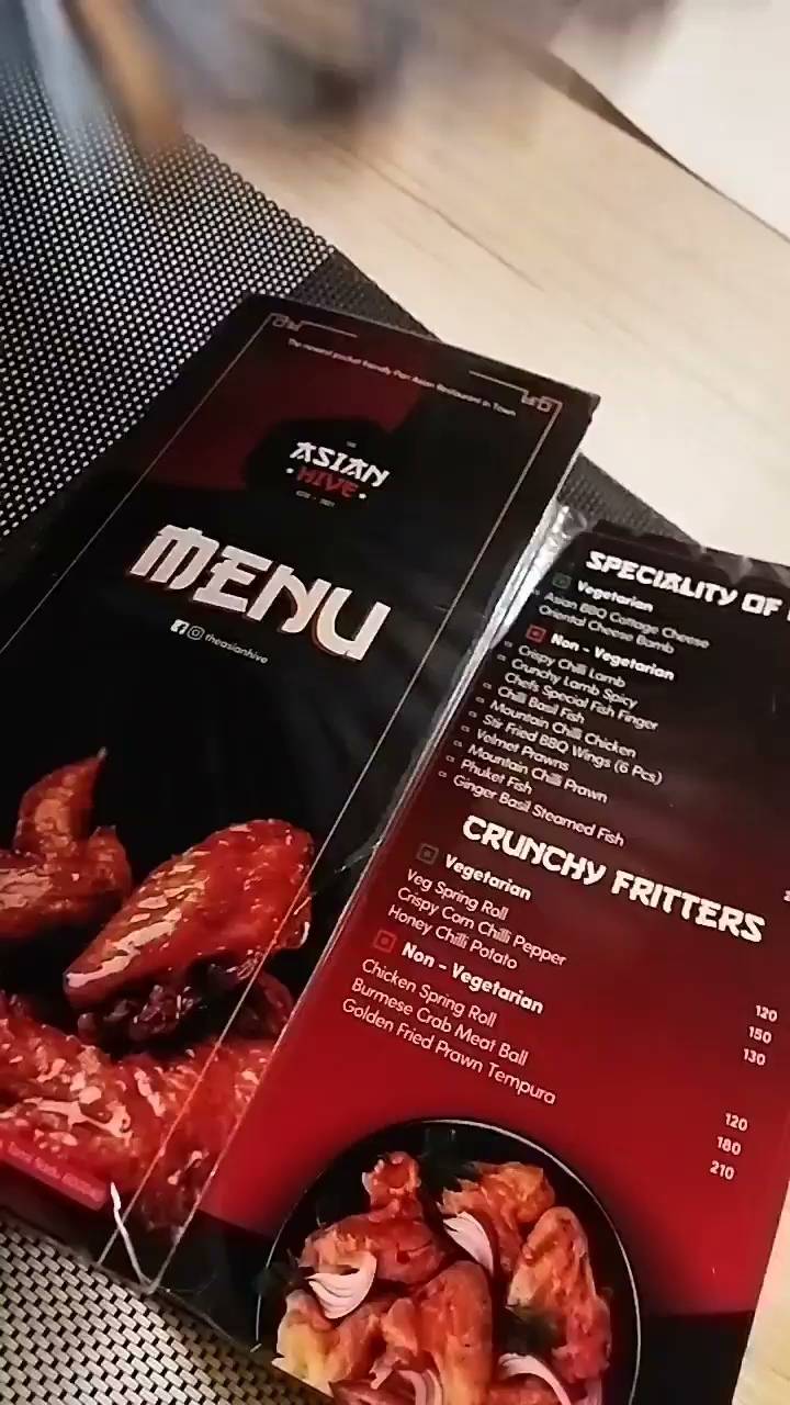 Menu at Asian Hive, Chennai, NO.88