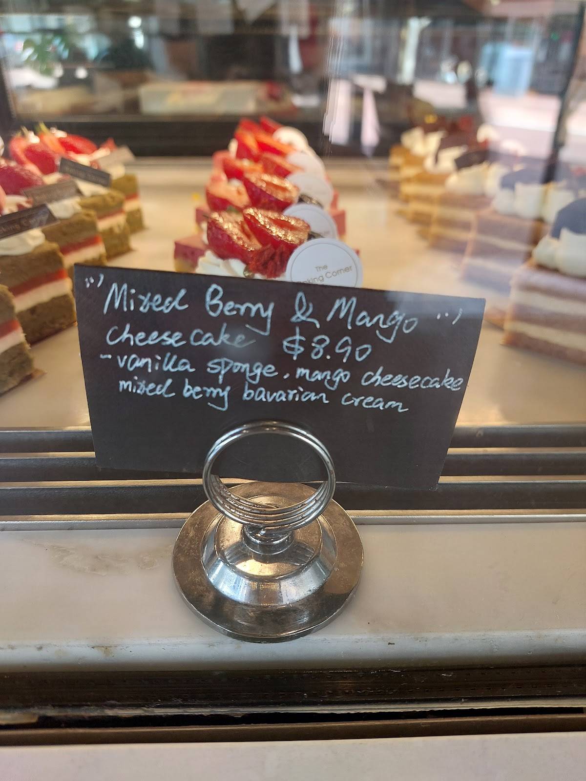 Menu at The Baking Corner restaurant, Victoria Park