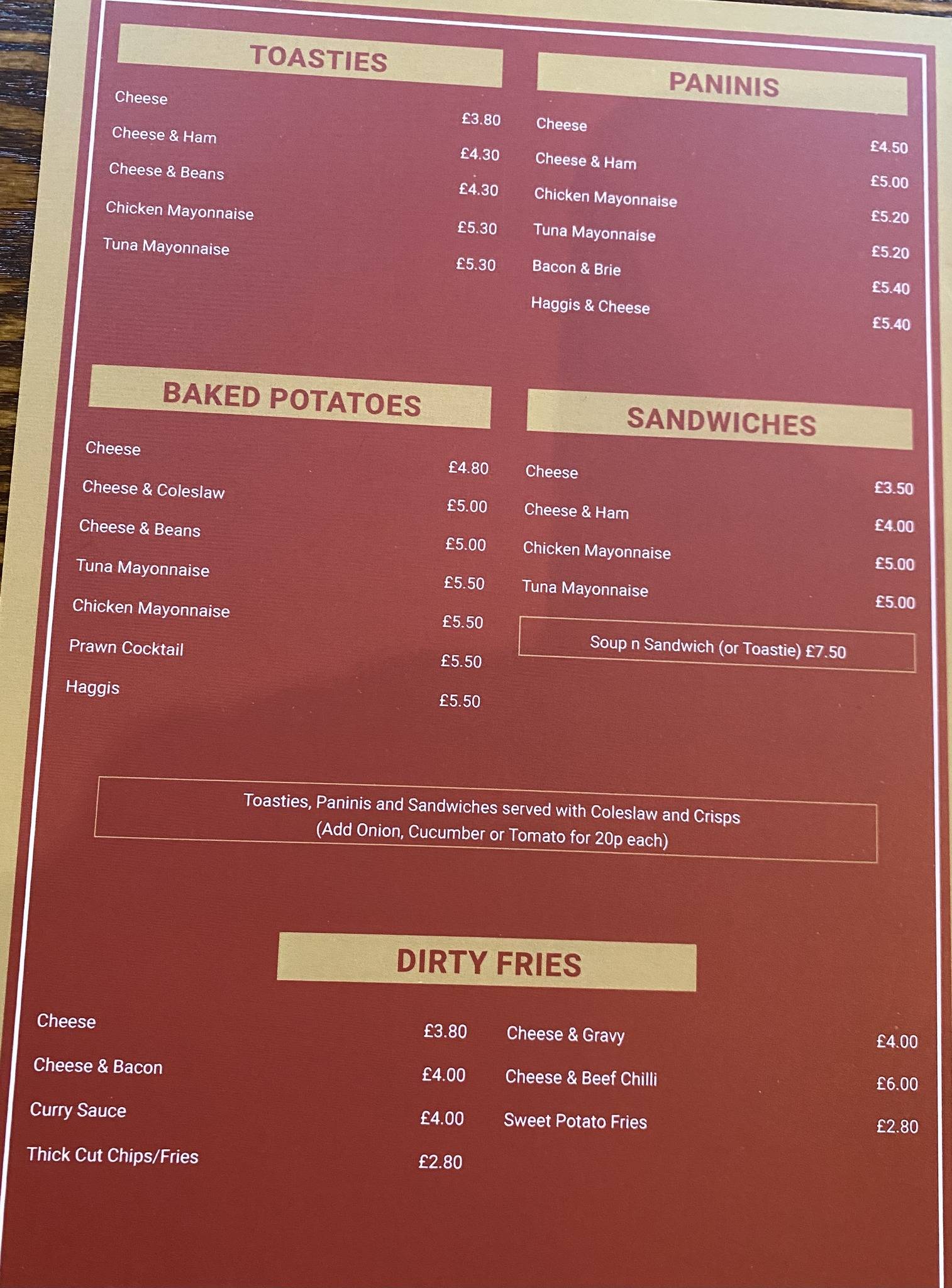 Menu at The Besom pub & bar, Coldstream