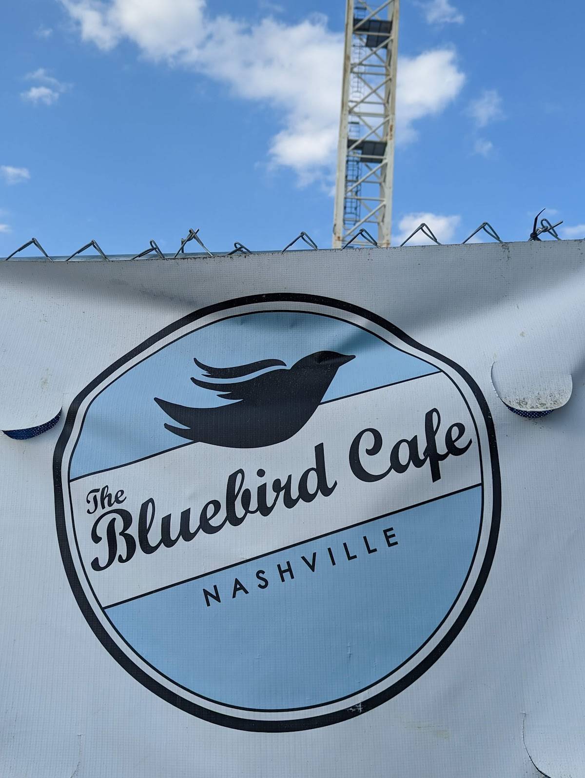 Menu at The Bluebird Cafe, Nashville, Hillsboro Pike
