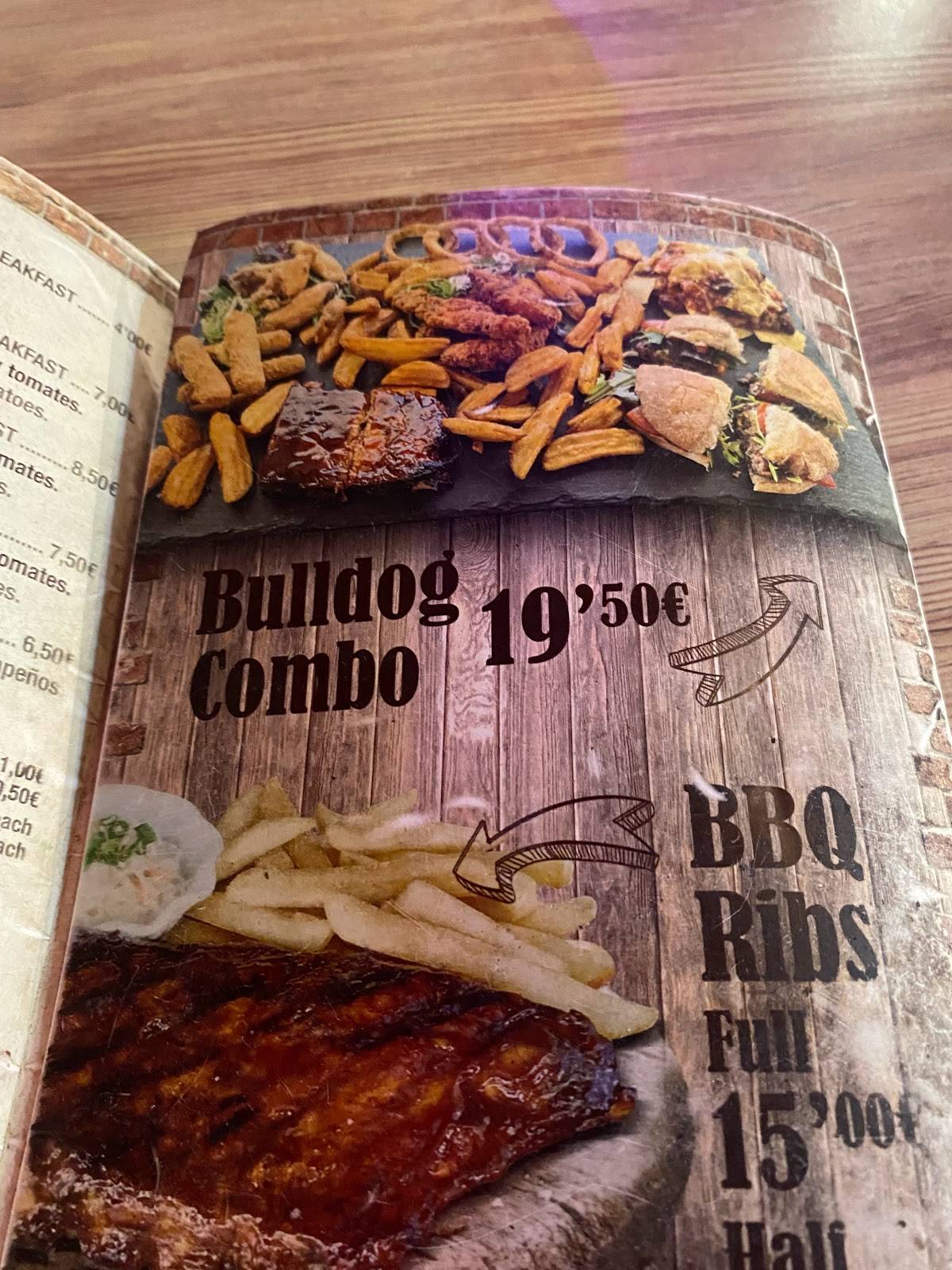 Menu at The Bulldog pub & bar, Benidorm