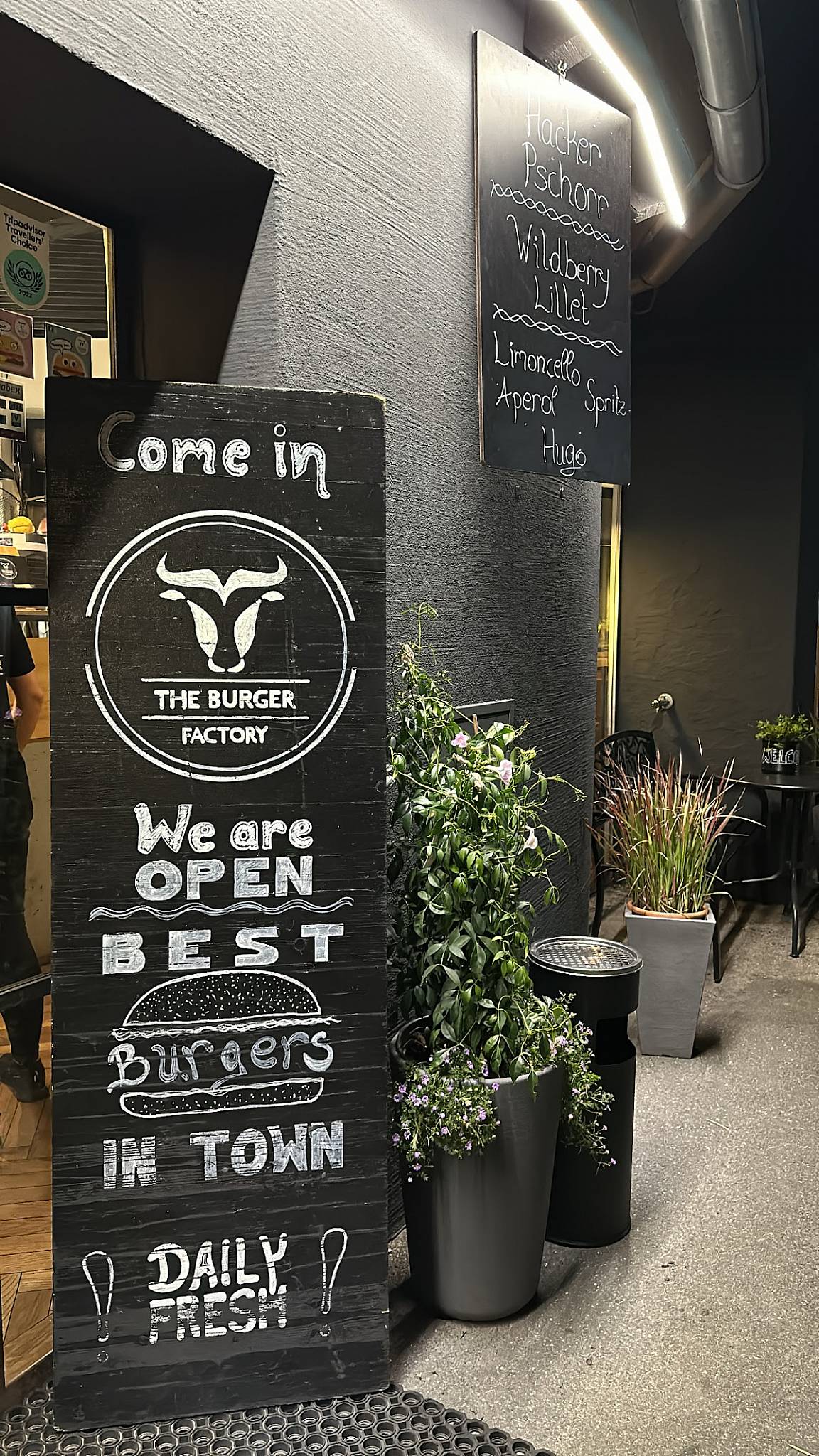 Menu at The Burger Factory restaurant, Zell am See