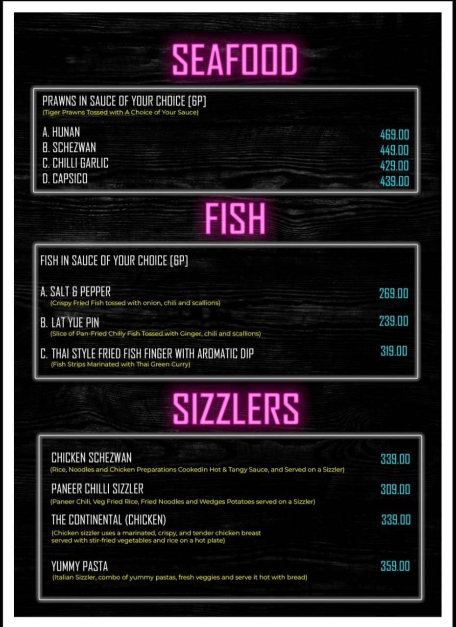 Menu at The Burning Coal - Cafe, Kolkata