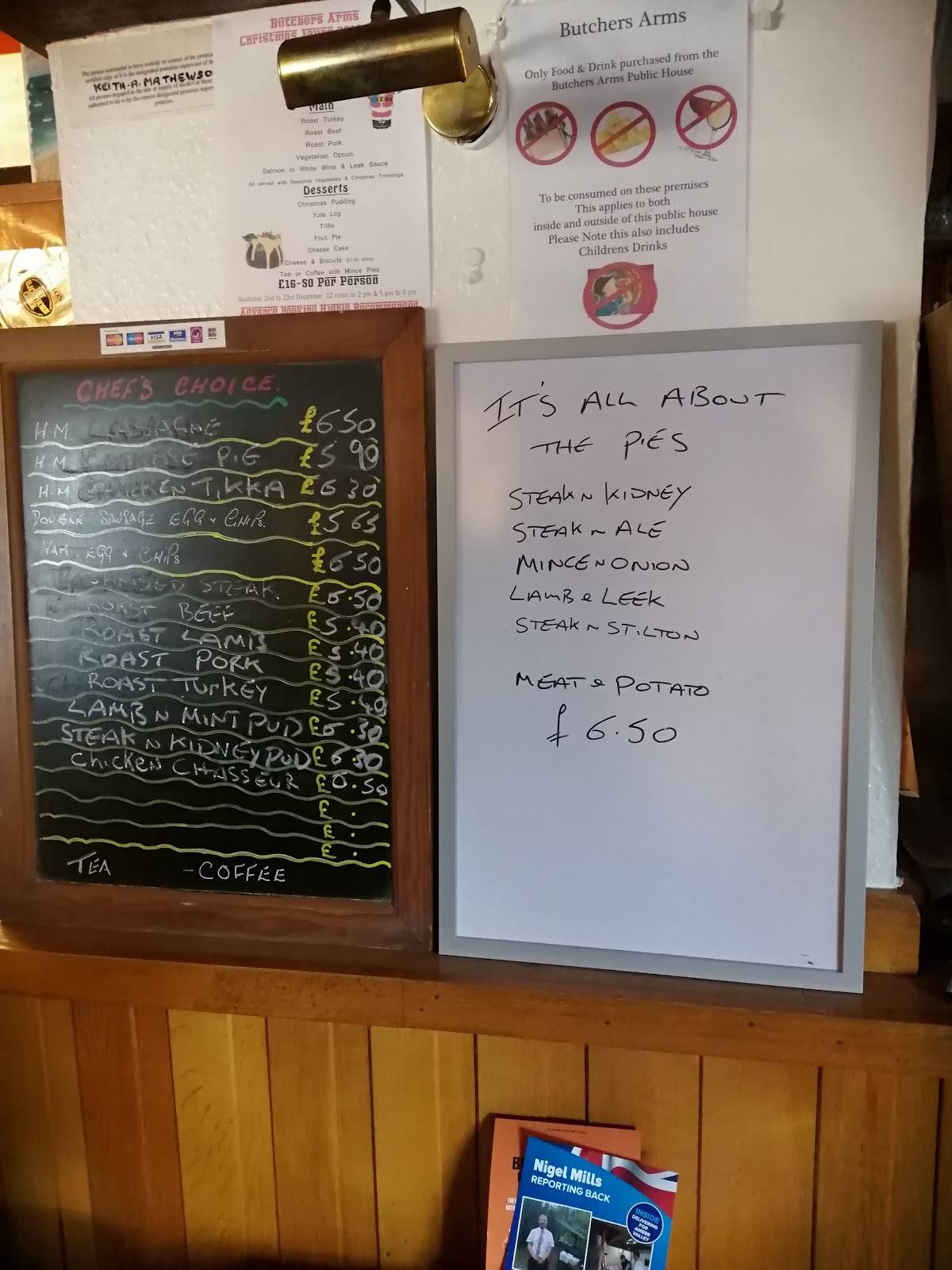 Menu at The Butchers Arms pub & bar, Alfreton