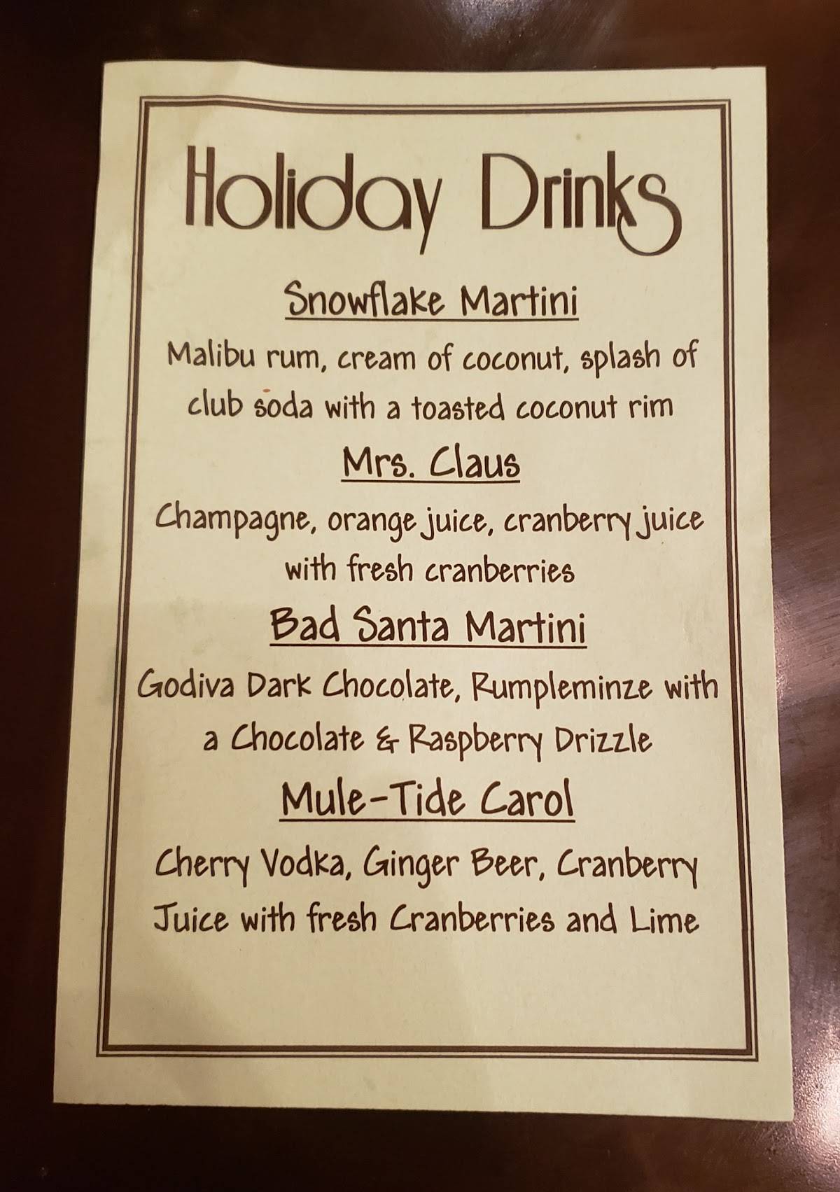 Menu at The Cats Meow pub & bar, Manheim