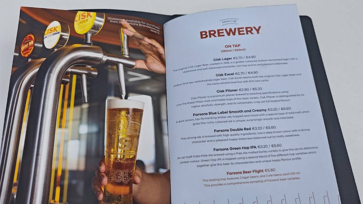 Menu at The Cisk Tap pub & bar, Birkirkara