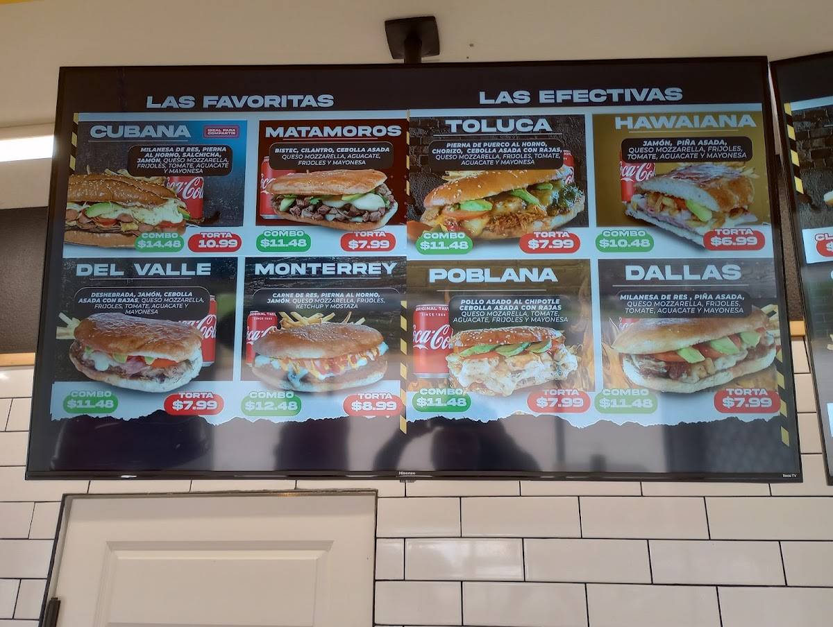 Menu at The City Tortas Alton Gloor restaurant, Brownsville