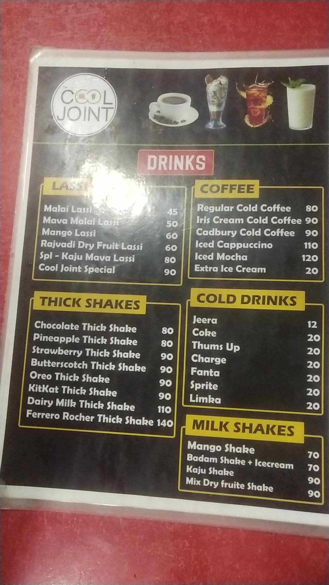 Menu at The Cool Joint, Nadiad