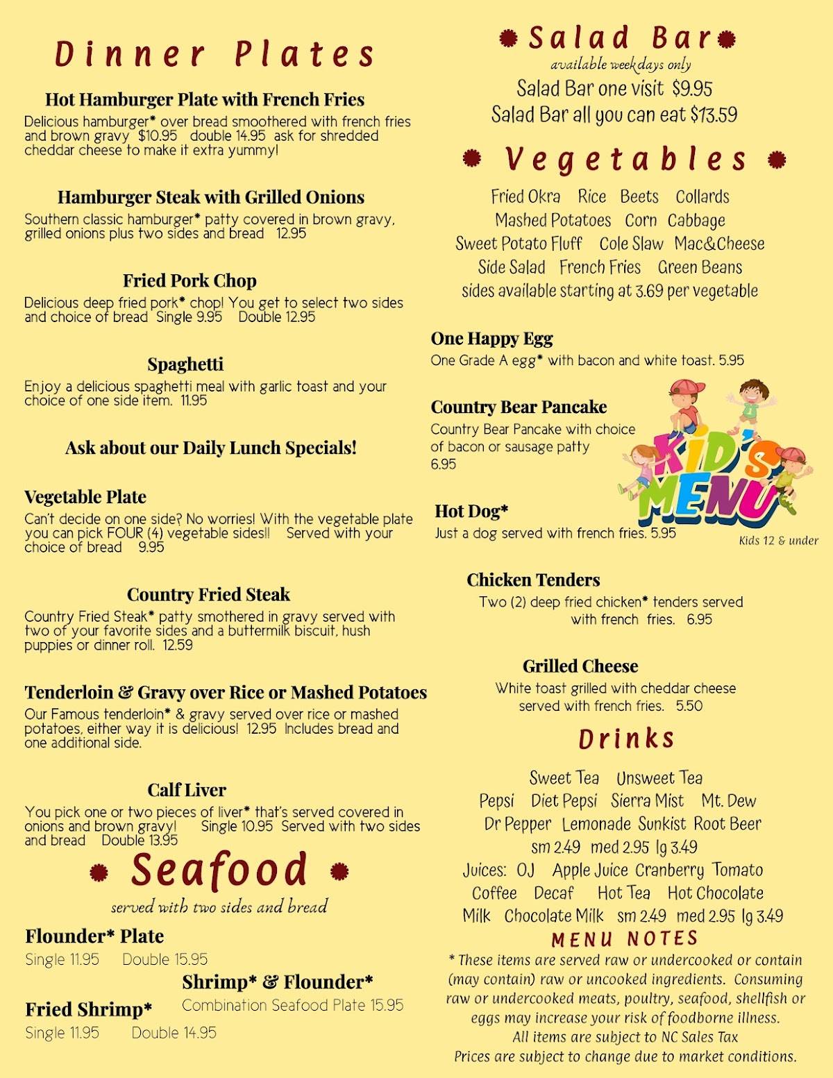 Menu at The Country Biscuit - Askin restaurant, Ernul
